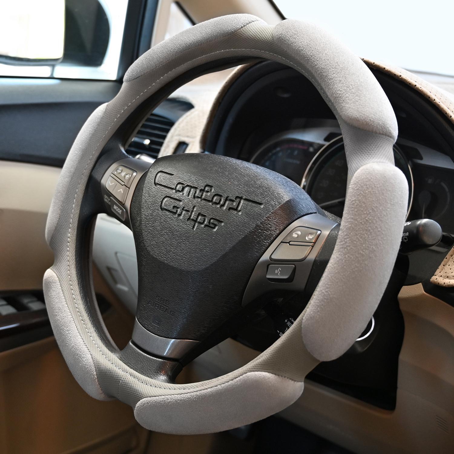 Dash Designs Comfort Grips Grey Multi Grip Small Steering Wheel Cover