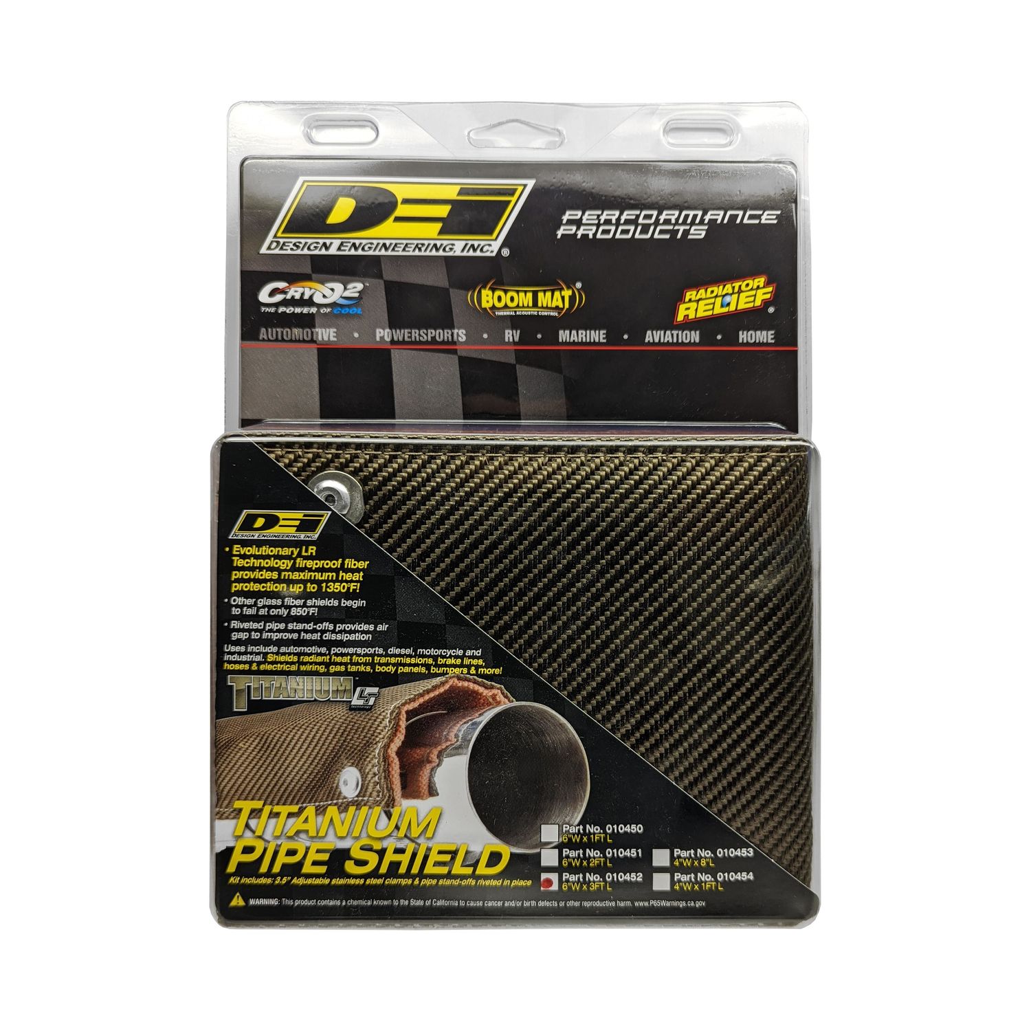 Design Engineering 6in x 36in Titanium Pipe Shield