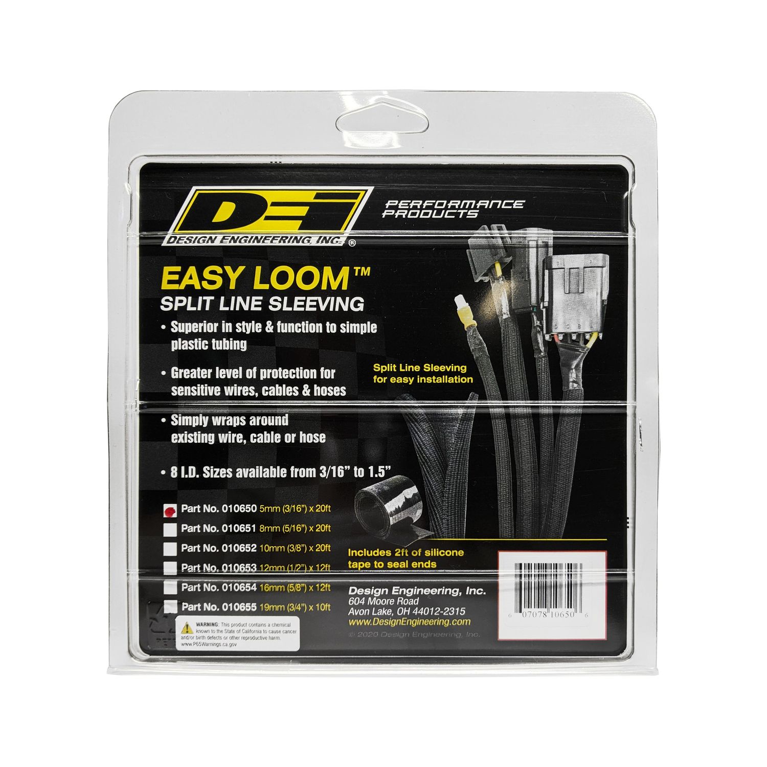 Design Engineering Easy Loom Split Wire Sleeve Heat Shield