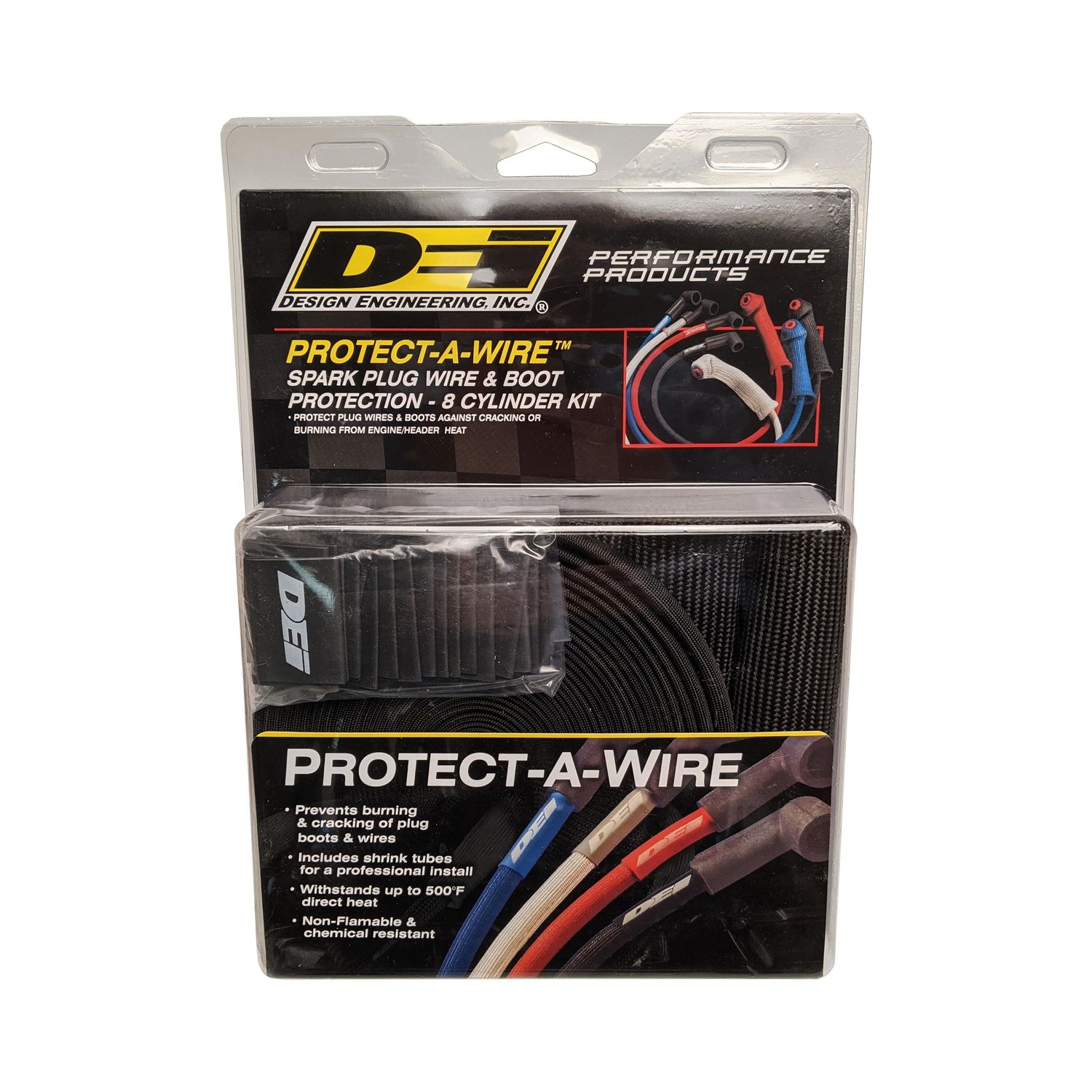 Design Engineering Black 8 Cylinder Kit Protect-A-Boot and Wire Kit