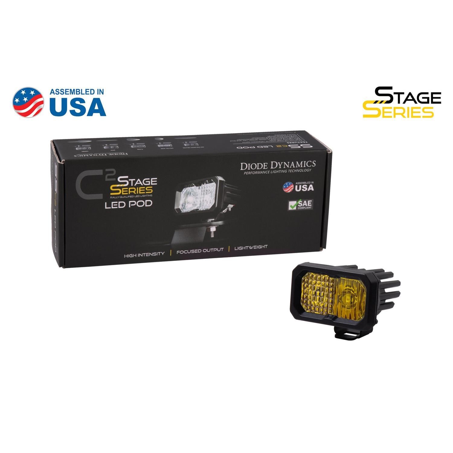 Diode Dynamics Stage Series 2in Sport Yellow Fog Standard Amber ...
