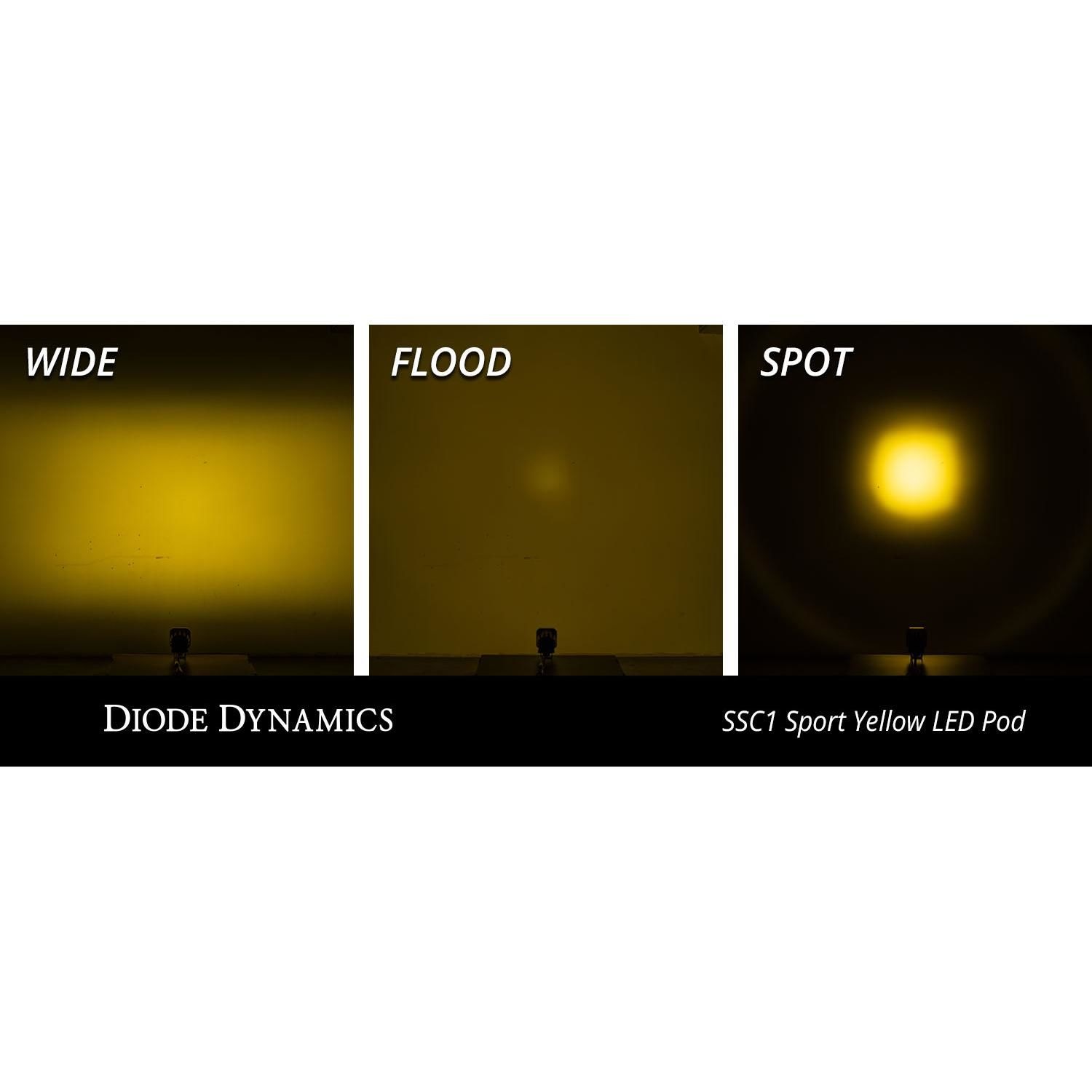 Diode Dynamics Stage Series C1 Pro Yellow Wide Standard Amber Backlight ...