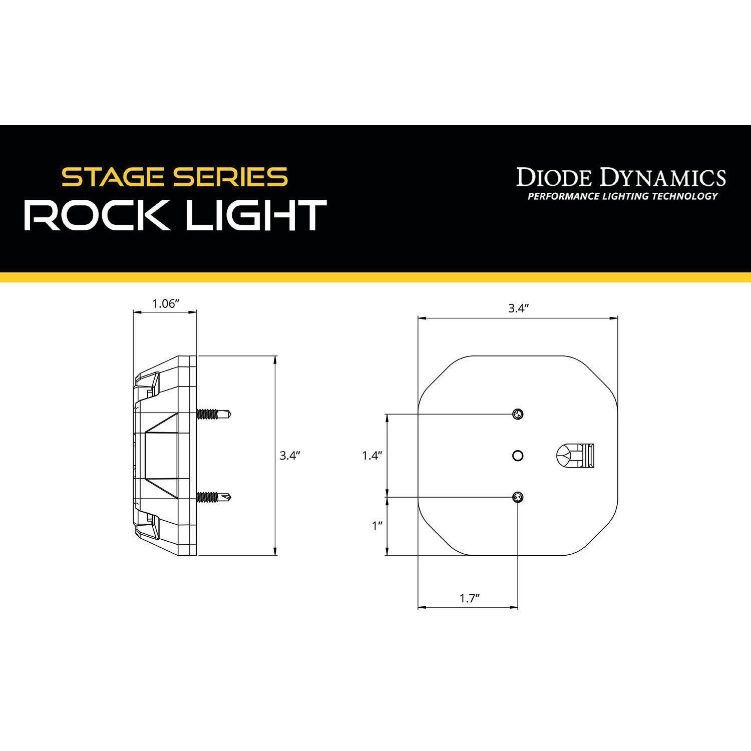 Diode Dynamics Surface Mount Mounting Kit for Rock Light