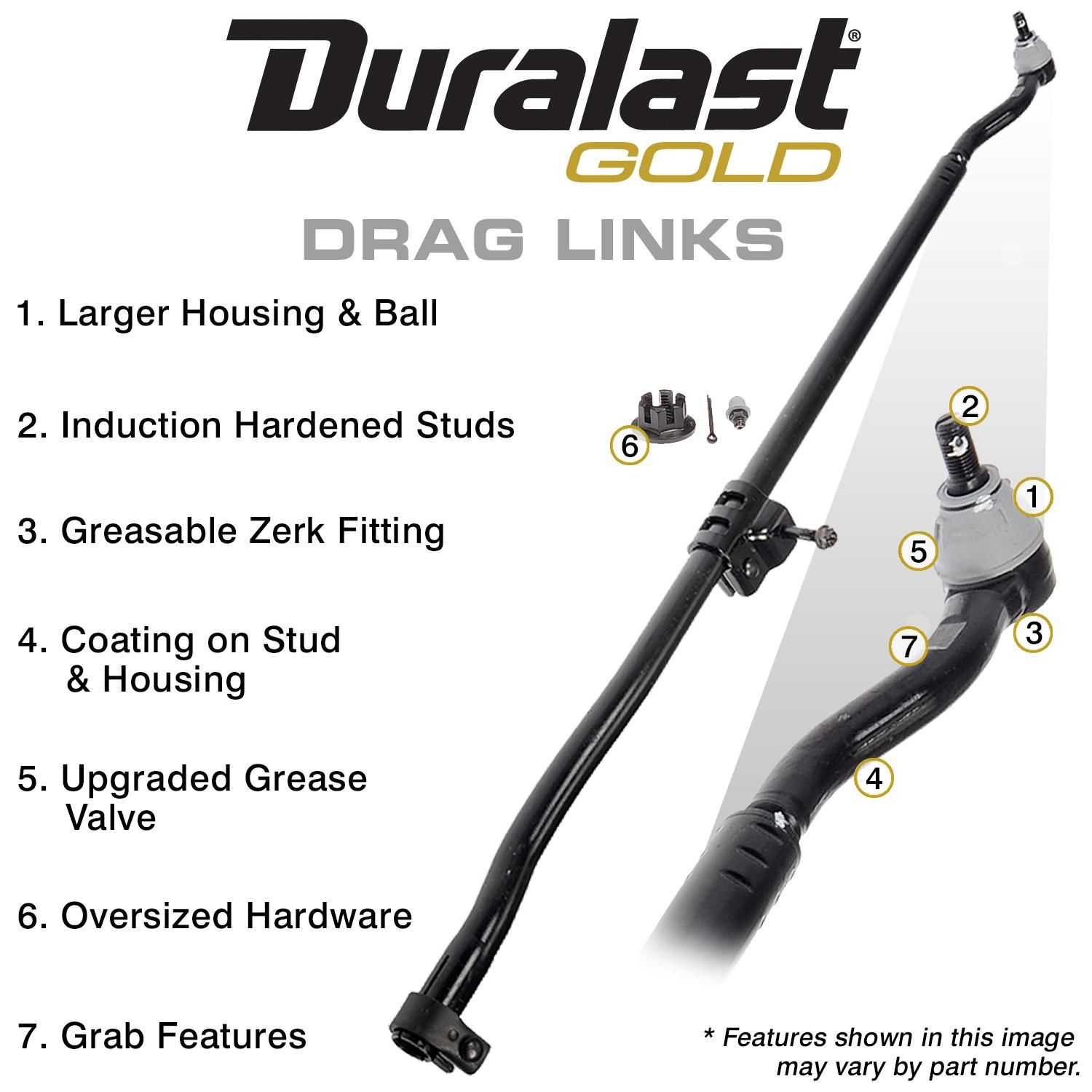 Duralast Gold Steering Drag Link End GDS1430