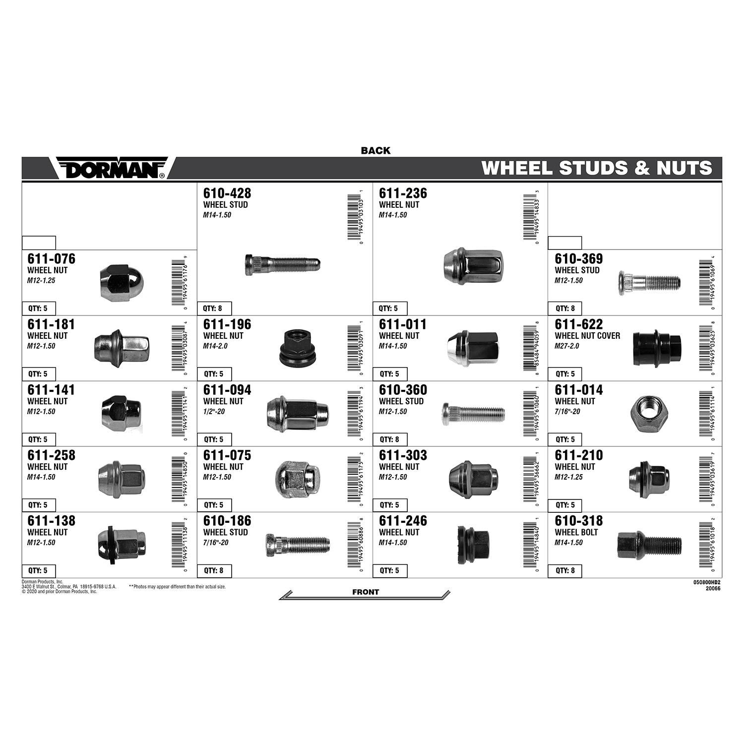 Dorman - Autograde 8 Drawer Wheel Hardware Assortment