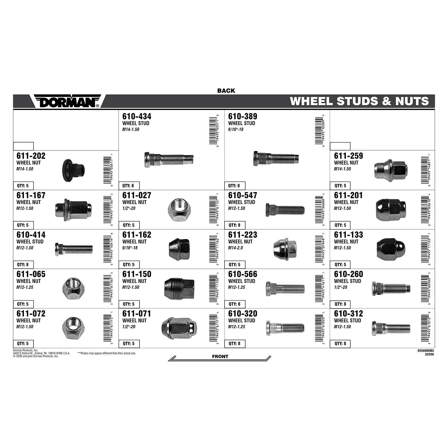 Dorman - Autograde 8 Drawer Wheel Hardware Assortment