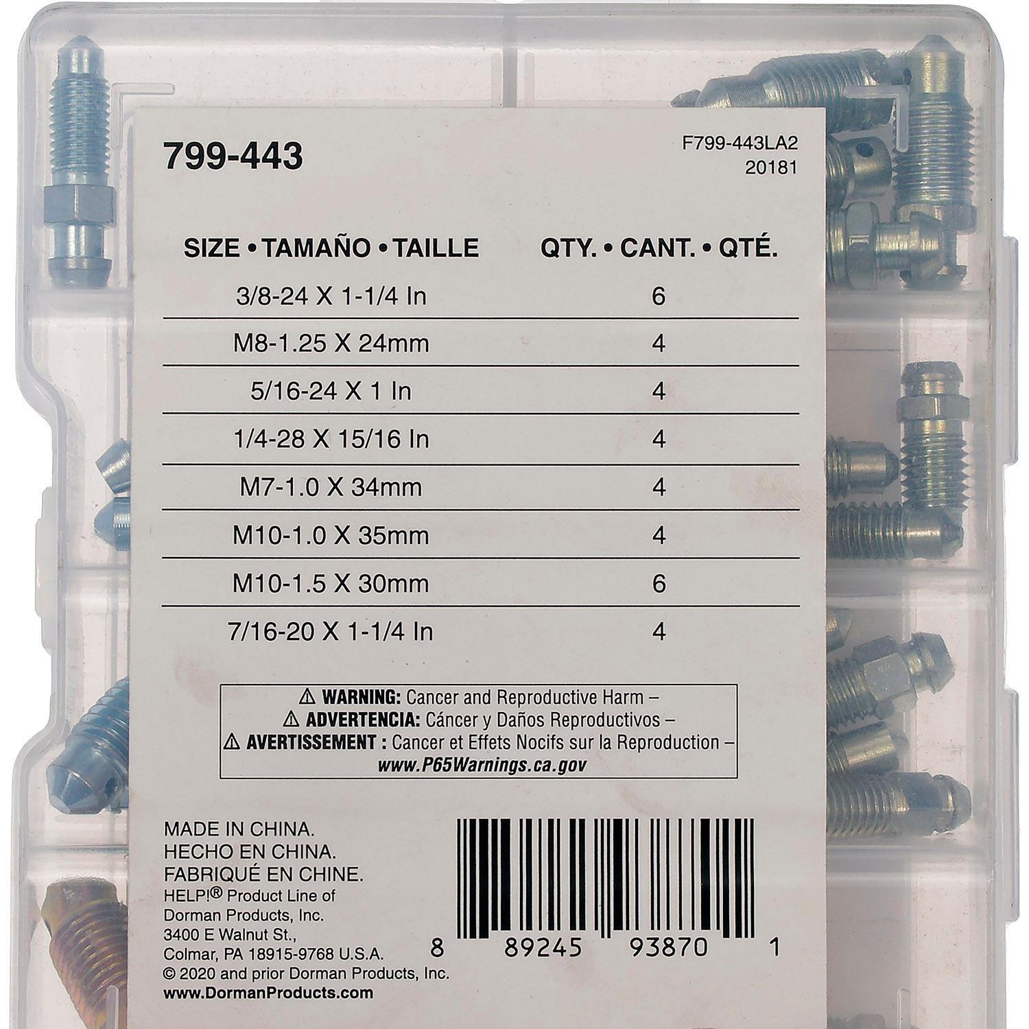 Dorman Brake Bleeder Screw Set 799-443