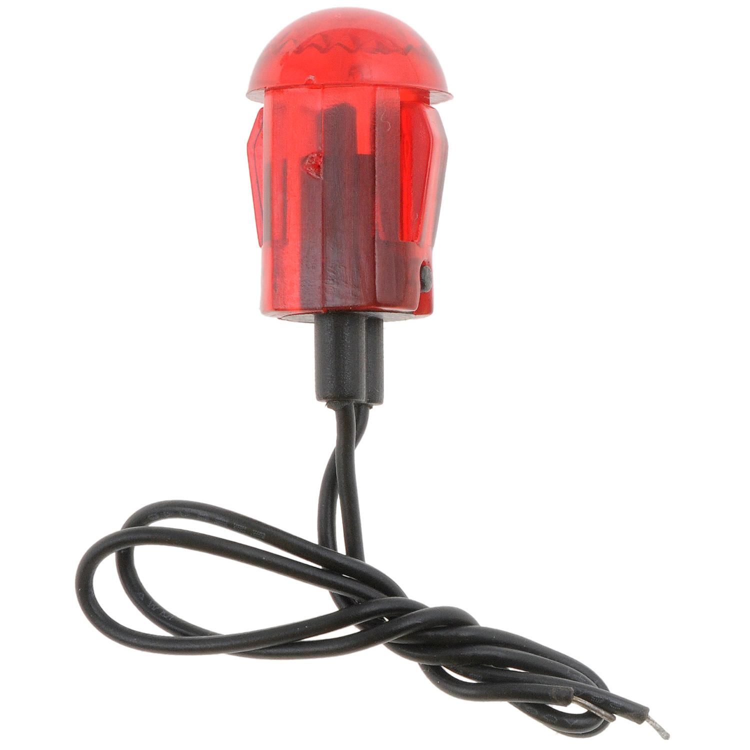 Dorman Red Round Indicator Light Large Bezel Free