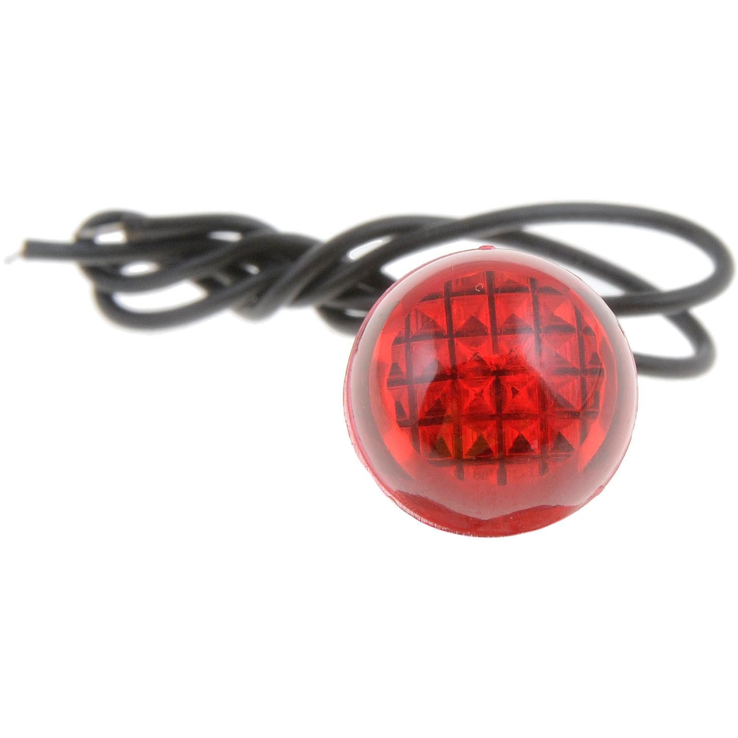 Dorman Red Round Indicator Light Large Bezel Free
