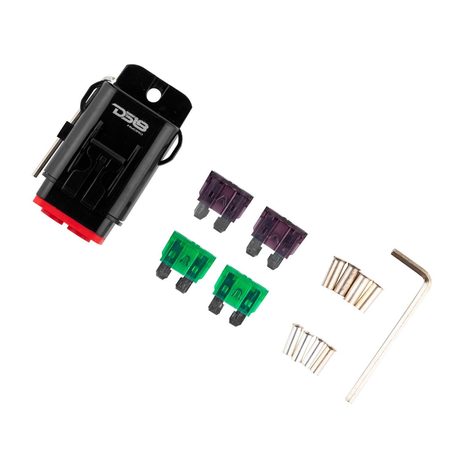 DS18 Marine Grade Fuse Holder 8-GA, Fuses Included