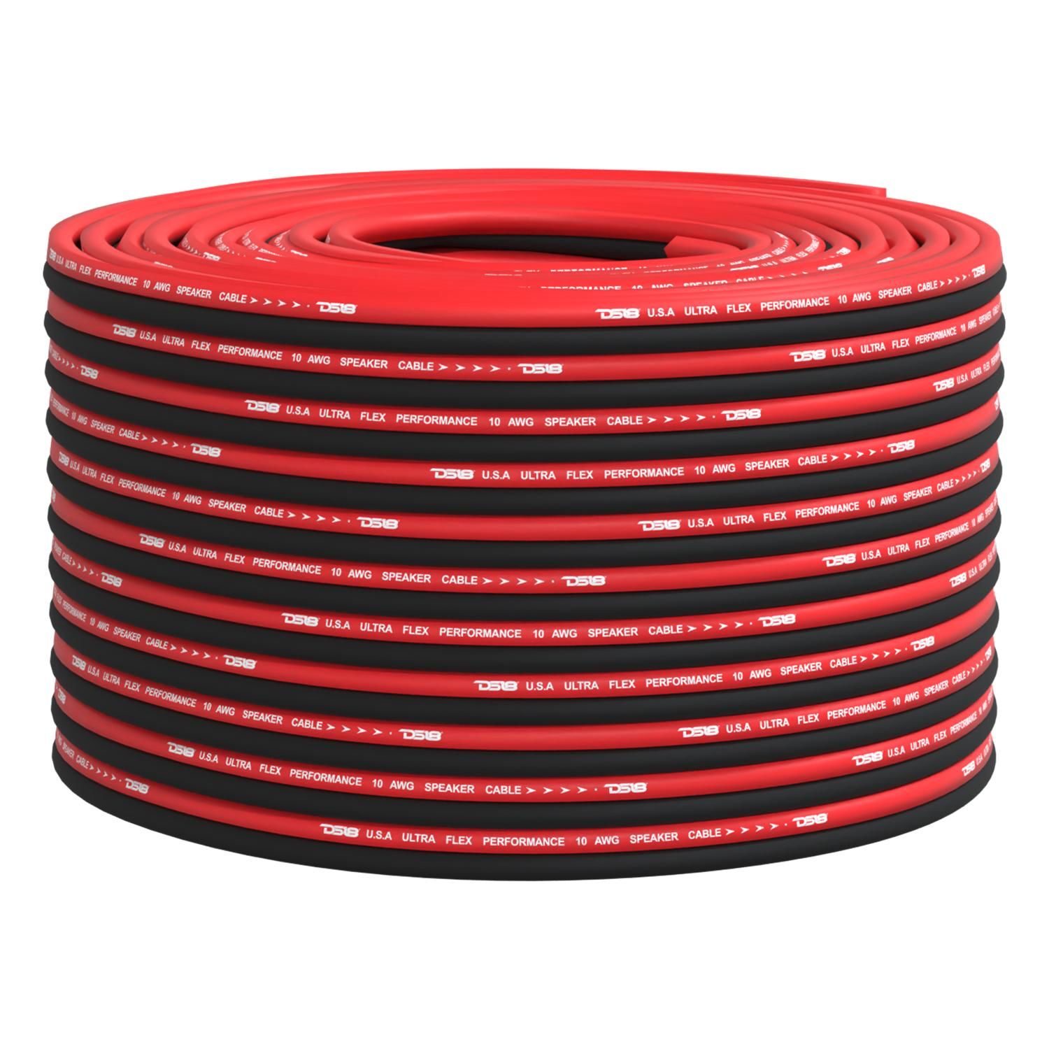 DS18 10GA Red and Black 100ft Ultra Flex Speaker Wire