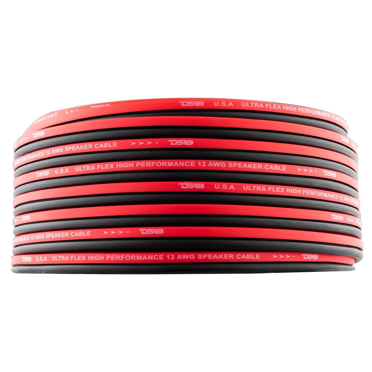 DS18 12GA Red and Black 100ft Ultra Flex Speaker Wire