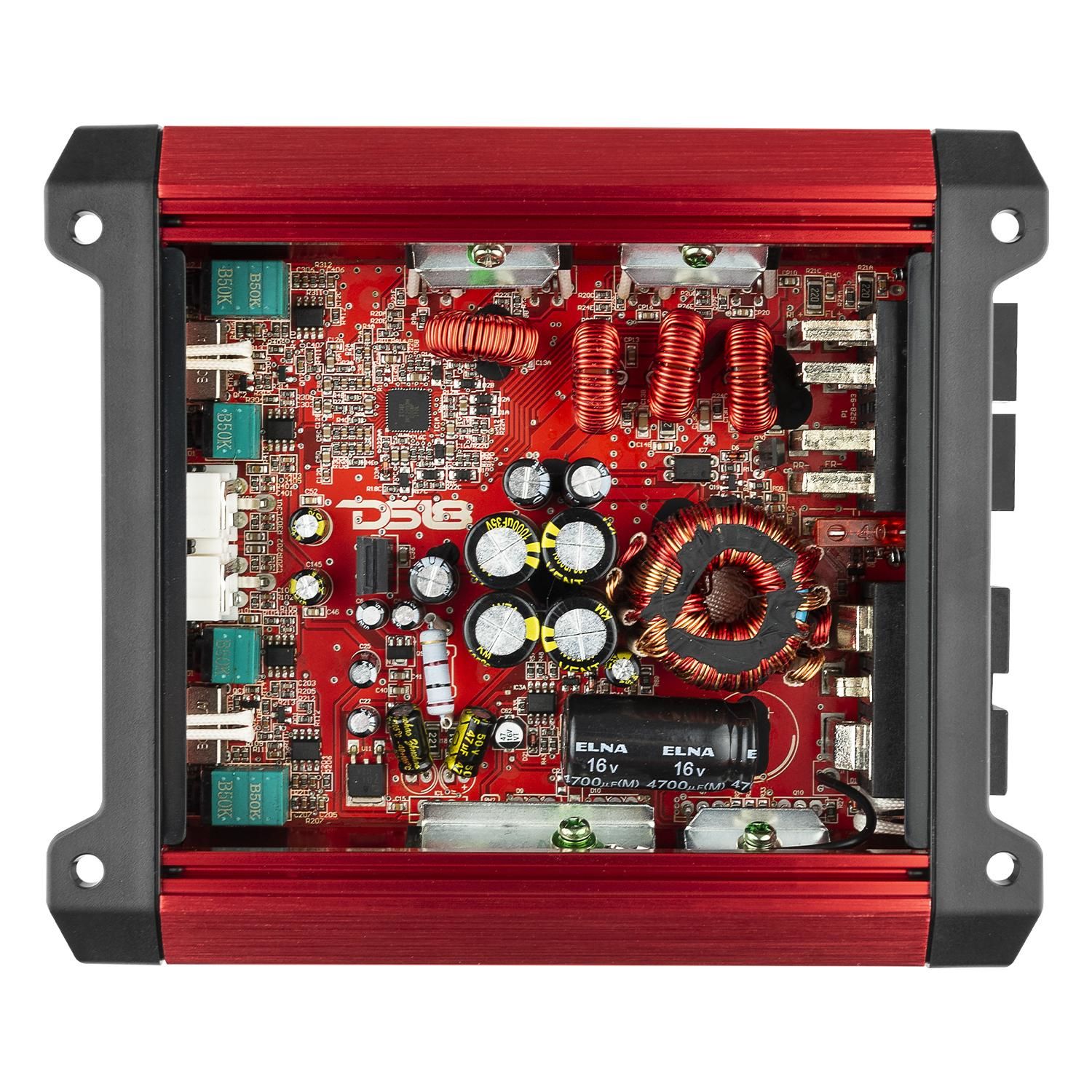 DS18 Red 4 x 150 Watts RMS 4-Ohms SXE 4-Channel Class D Amplifier