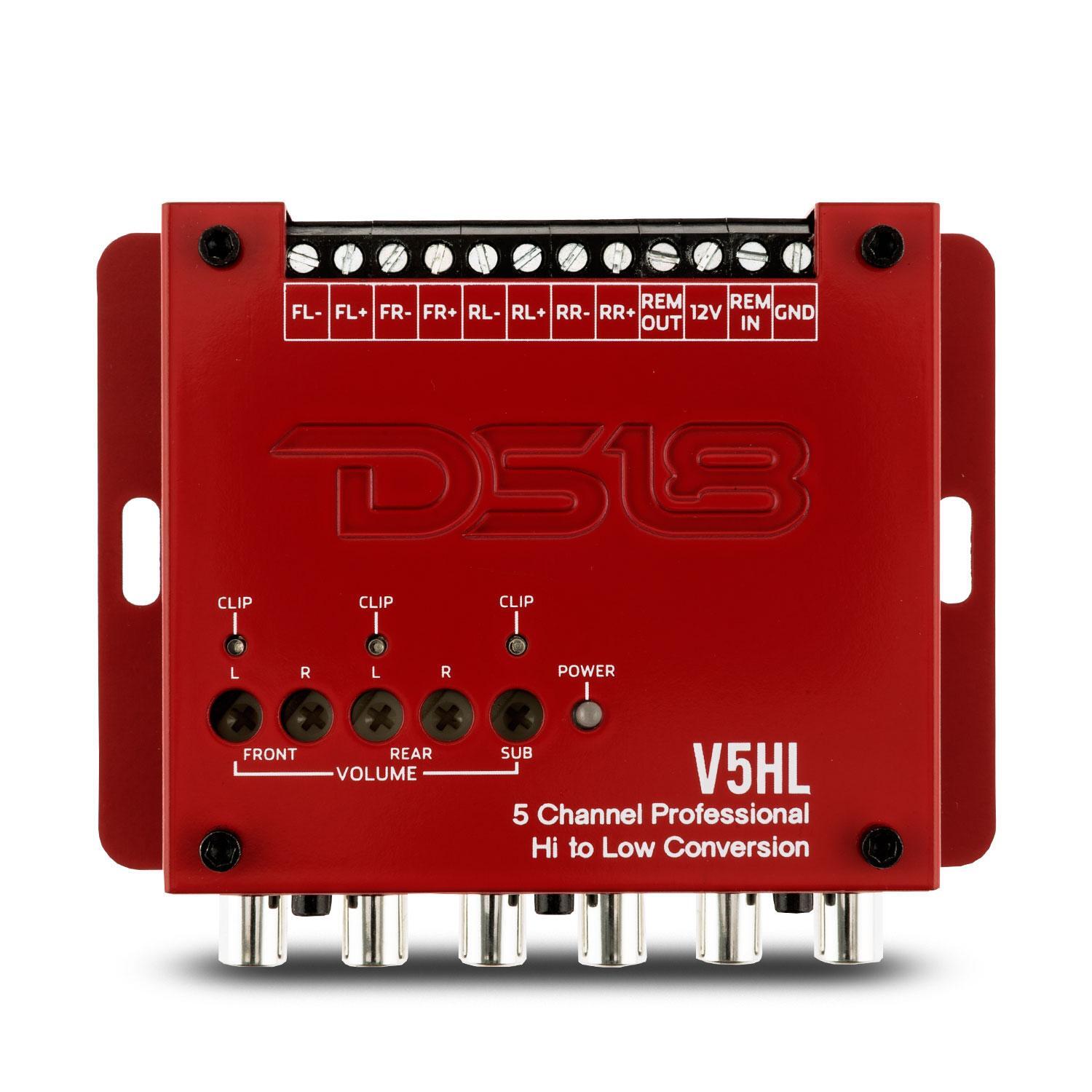 DS18 Hi/Lo Converter 5-Channel with 12 Volt Trigger Output (Remote out)