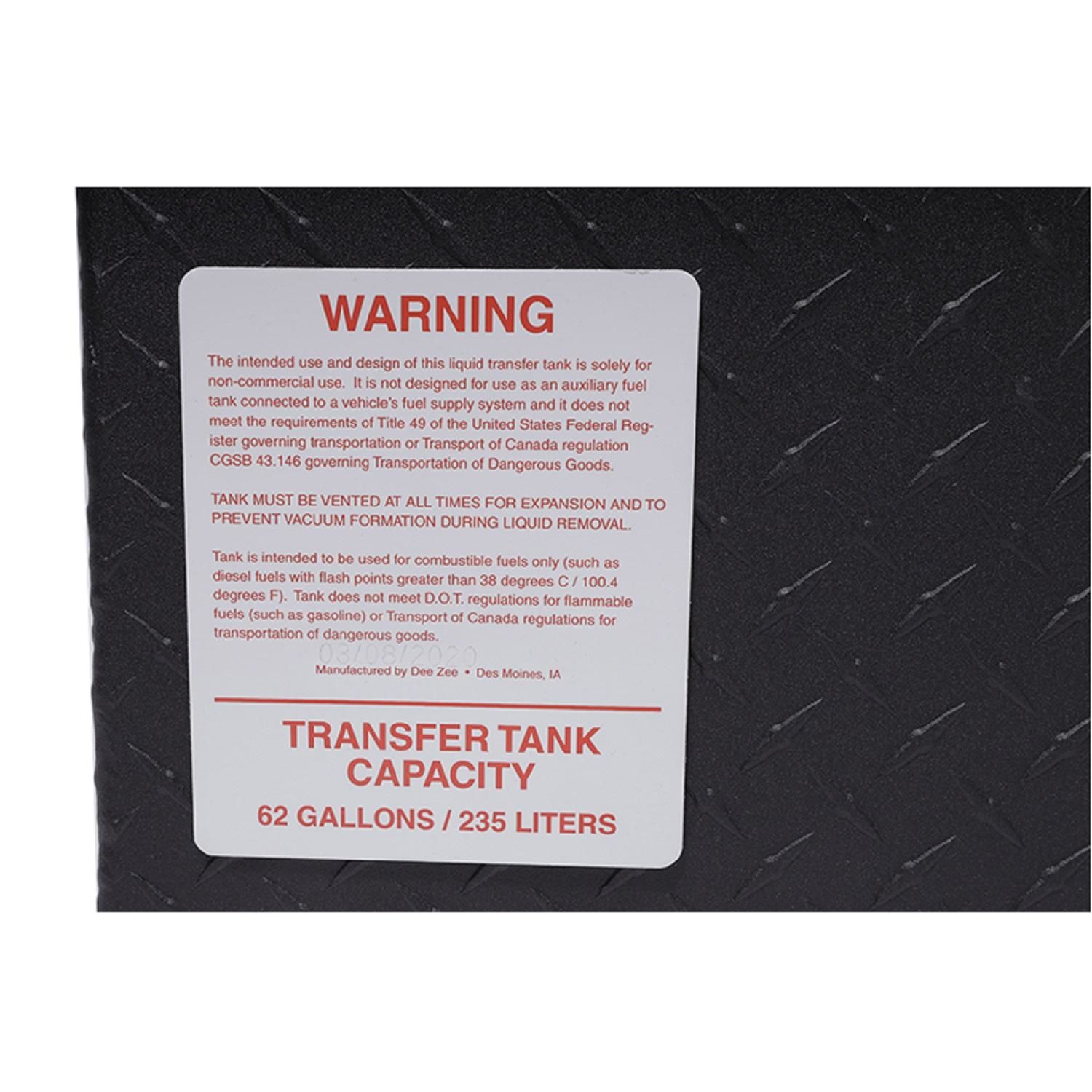 Dee Zee 25.5in x 30in 75 Gallon Brite-Tread Aluminum, Combo Liquid ...