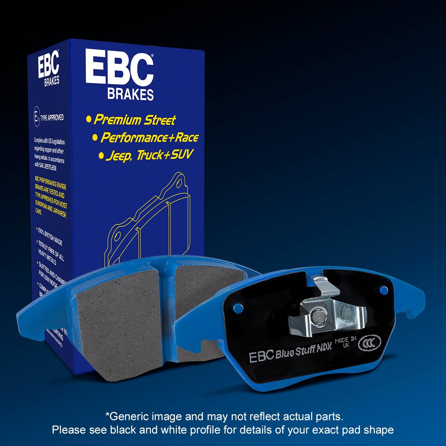 EBC Brakes Organic Disc Brake Pad Set DP53114NDX