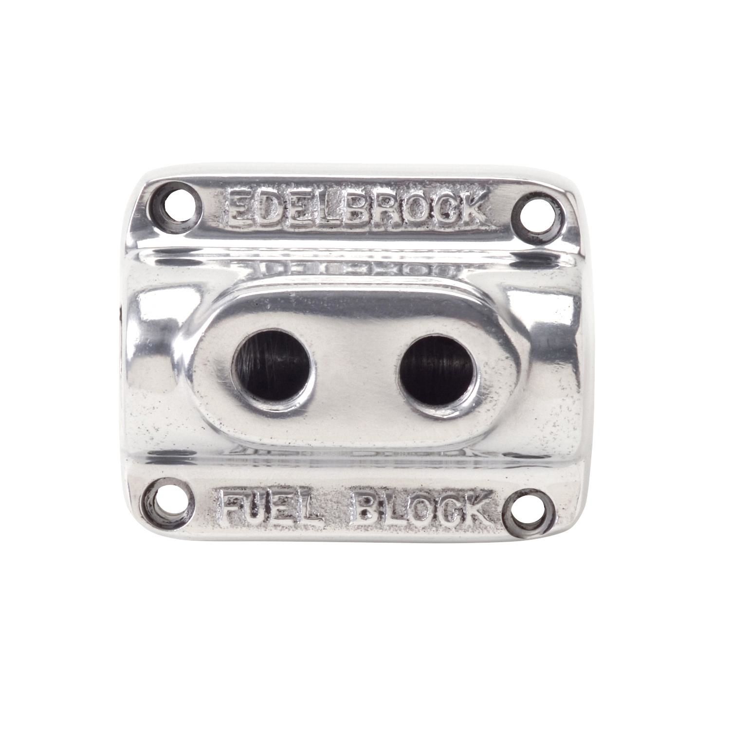 Edelbrock Polished Dual Outlet Fuel Distribution Block