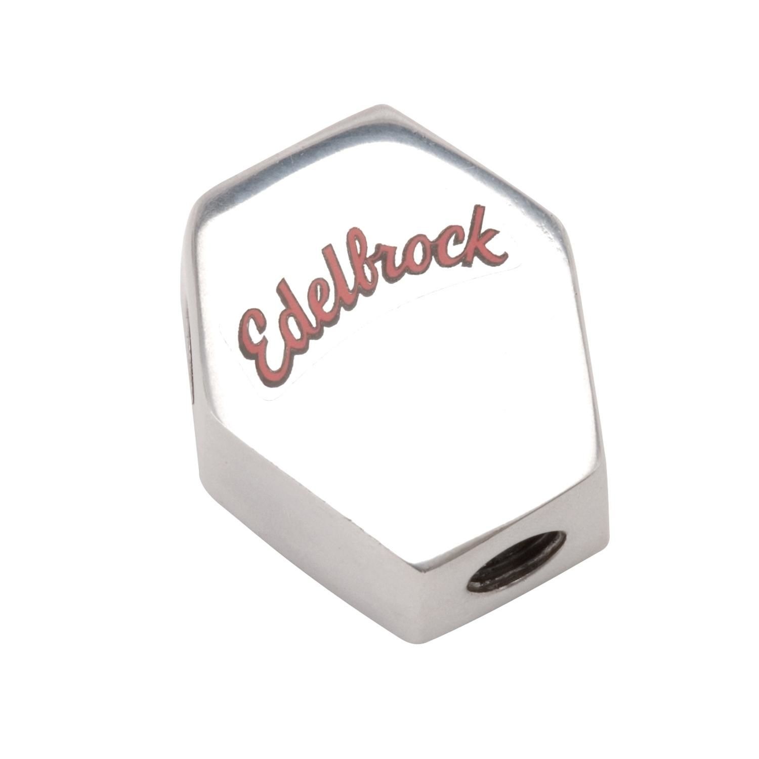 Edelbrock Mini Triple Outlet Fuel Block with Polished Finish