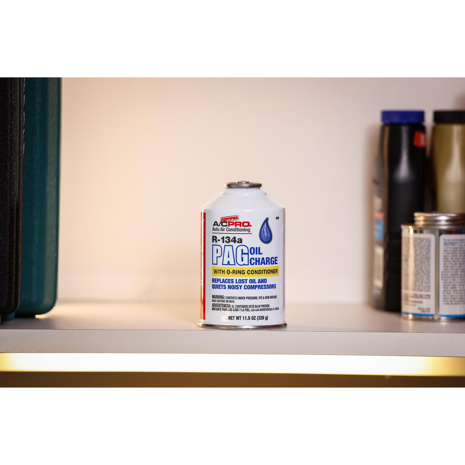 Certified A/C Pro R-134a PAG Oil Charge with O-Ring Conditioner 11.5oz