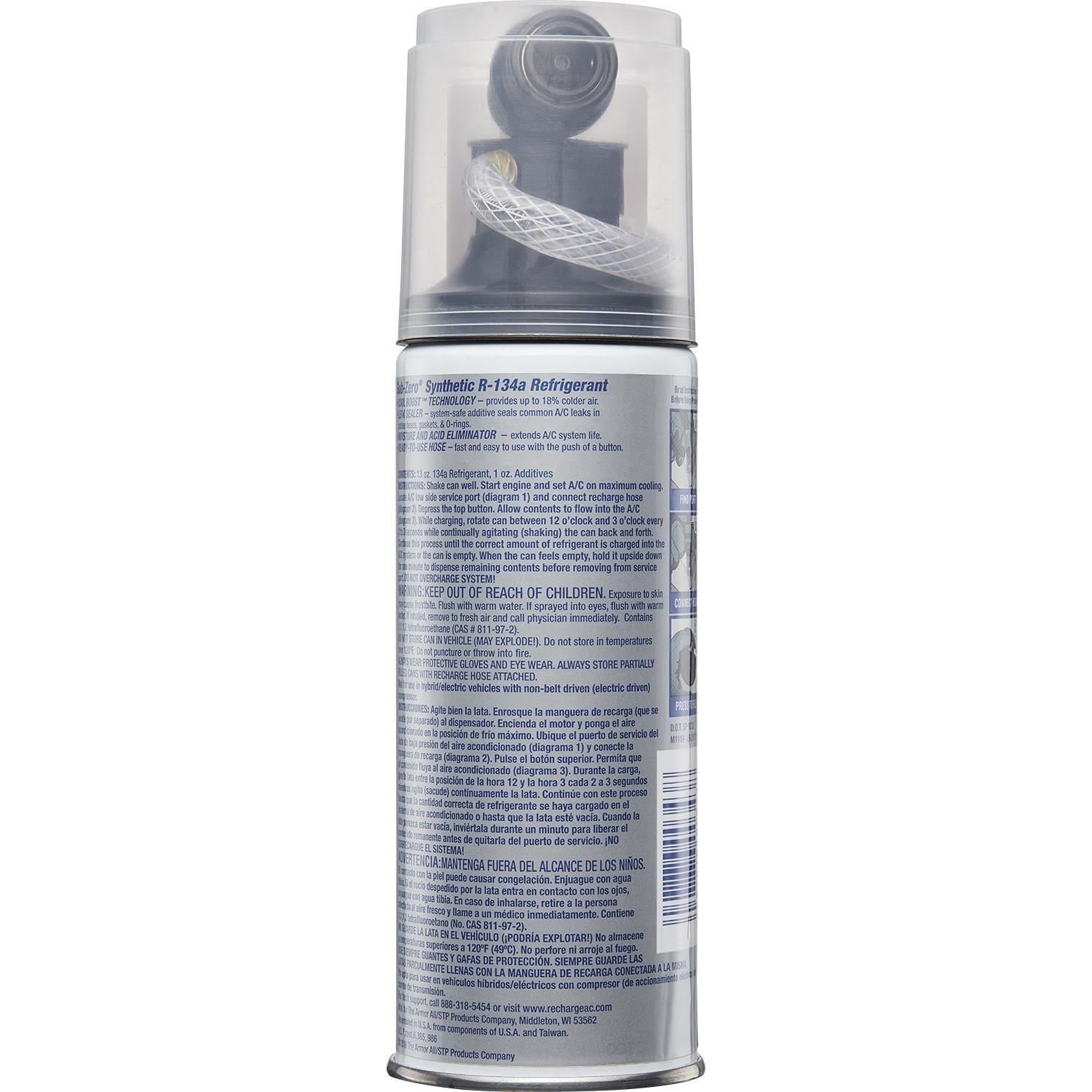Sub-Zero R134A Refrigerant, Stop Leak with Charging Hose 14oz