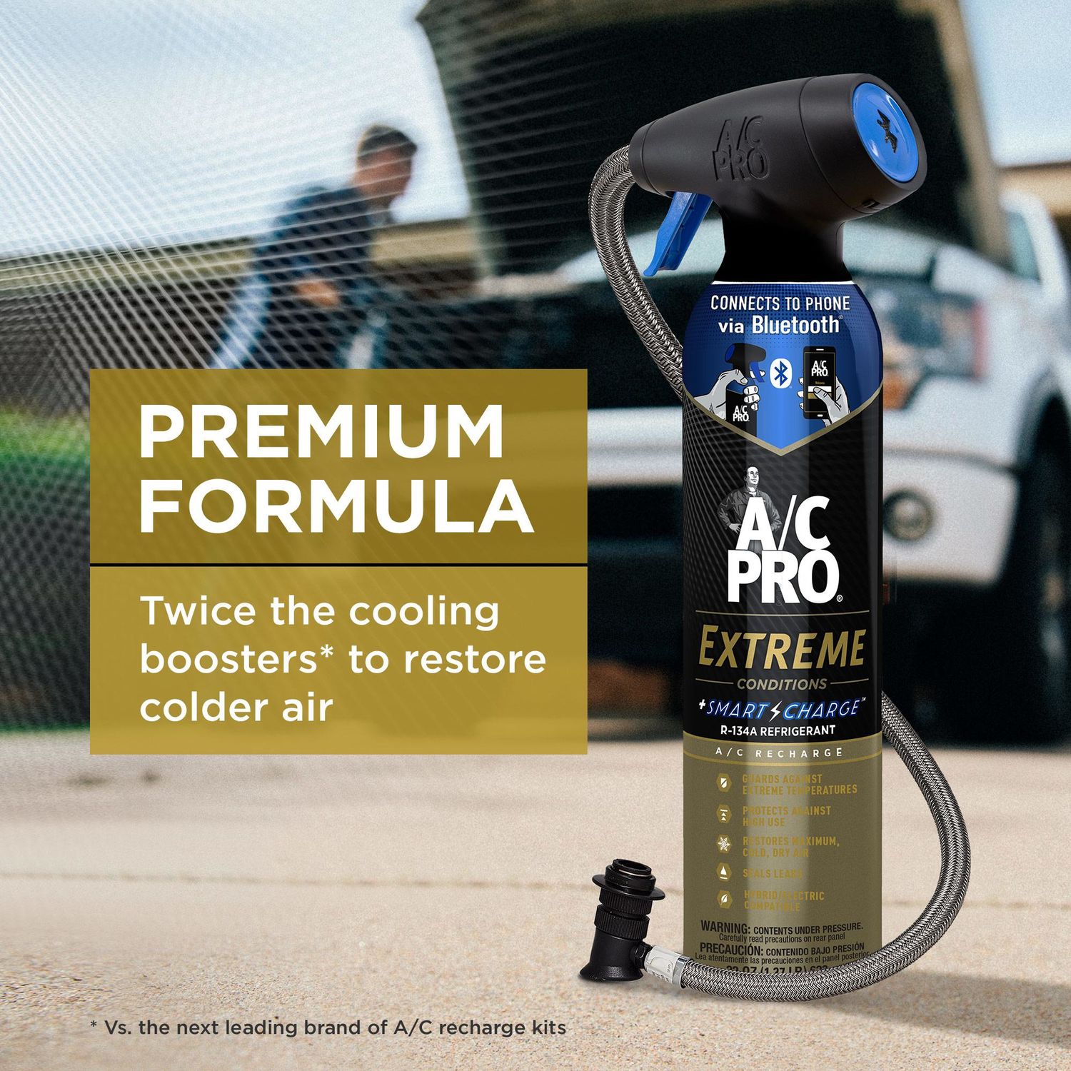 A/C Pro R-134a Extreme Refrigerant Kit with Charging Hose and Bluetooth ...