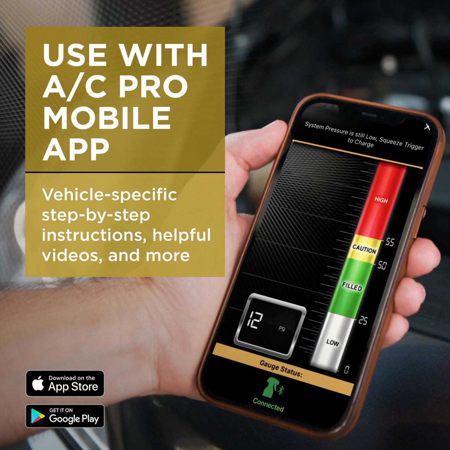 A/C Pro R-134a Extreme Refrigerant Kit with Charging Hose and Bluetooth ...