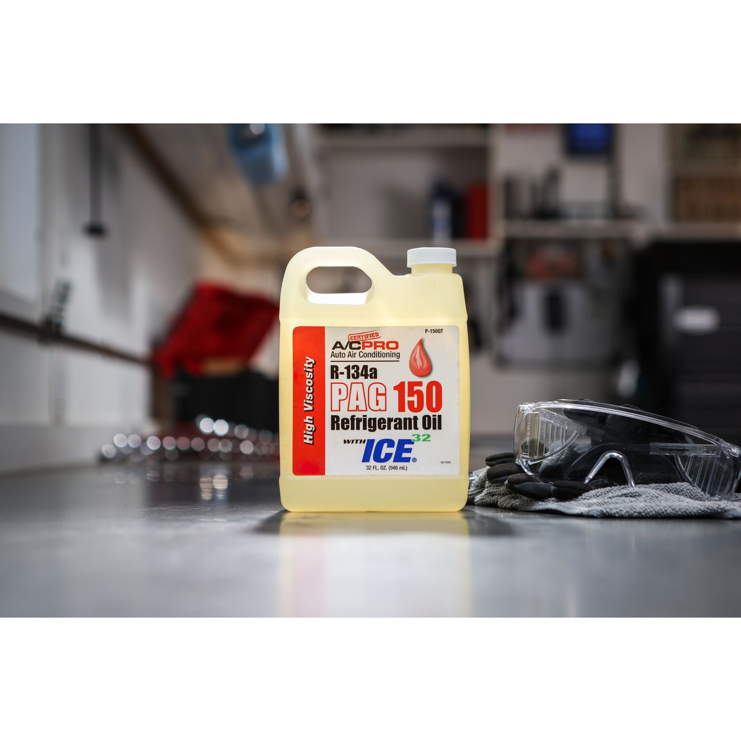 Certified A/C Pro R-134a PAG 150 Refrigerant Oil with Ice 32oz