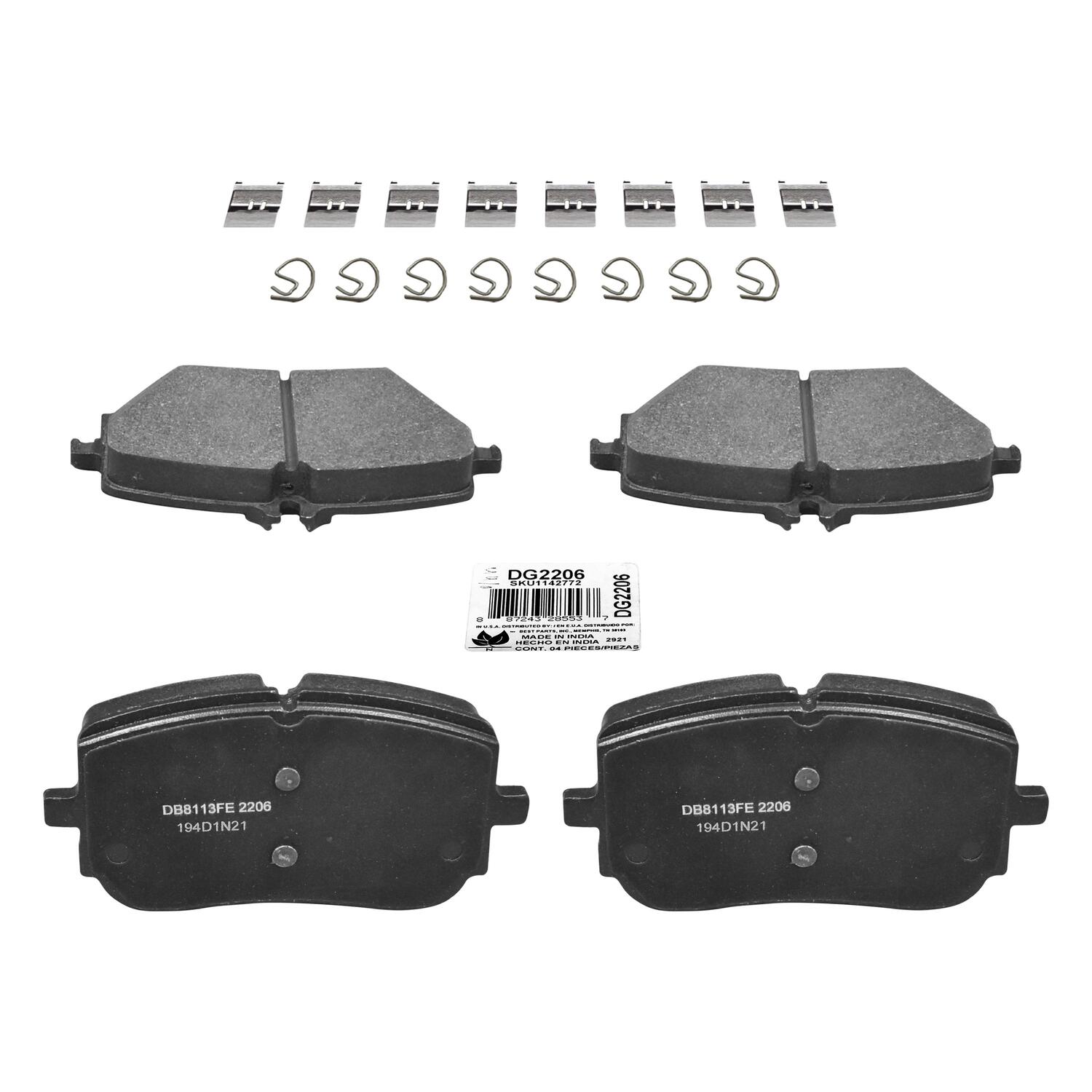 Duralast Gold Ceramic Disc Brake Pad Set DG2206