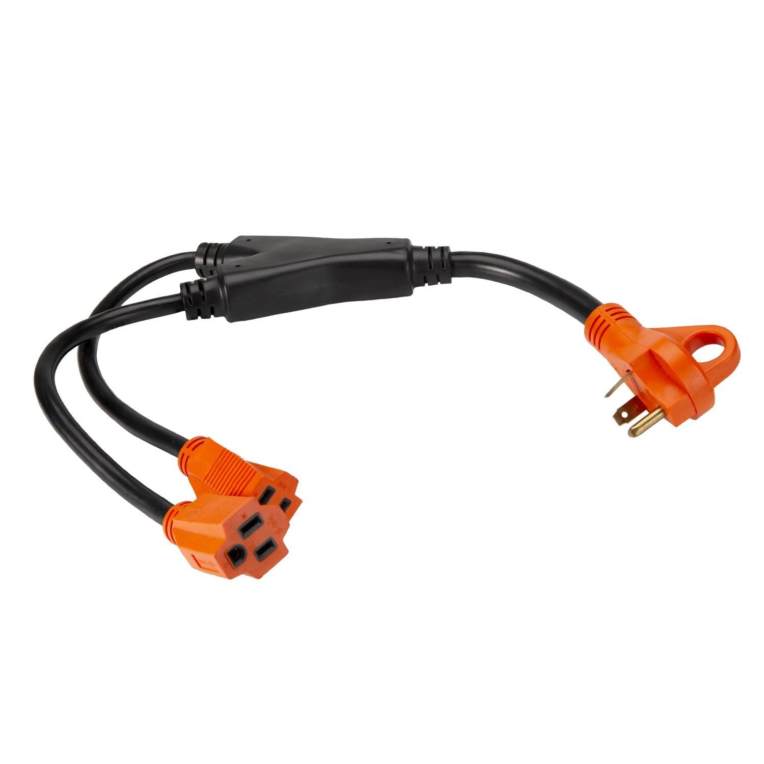 Epicord 30 Amps 1-to-2 Y-Adapter TT-30P Male Plug to 2, 5-15R Female