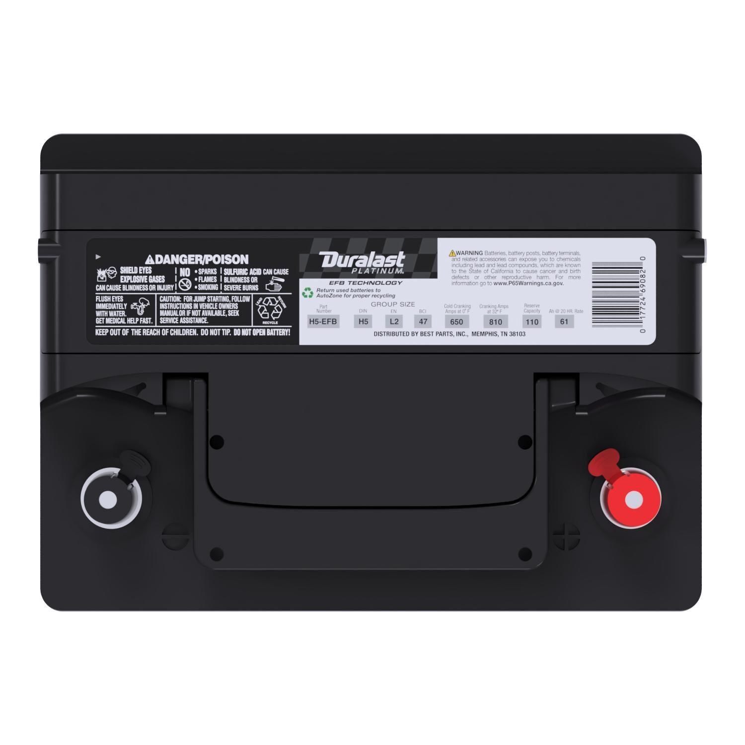 Duralast Platinum Group Size 47 H5 EFB Battery H5-EFB