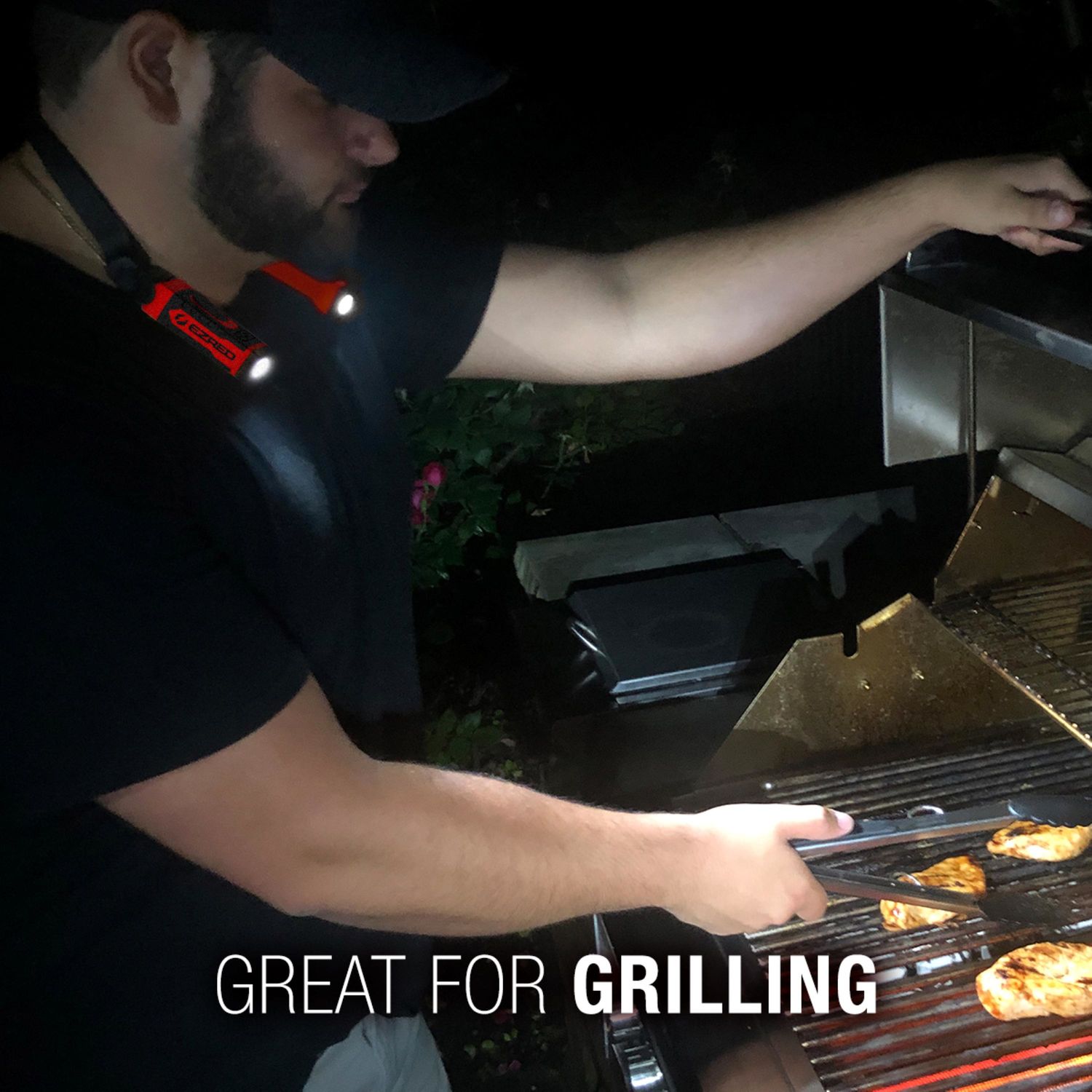 EZ Red 300 Lumens Red Rechargeable LED Neck Light with USB Charge Cord