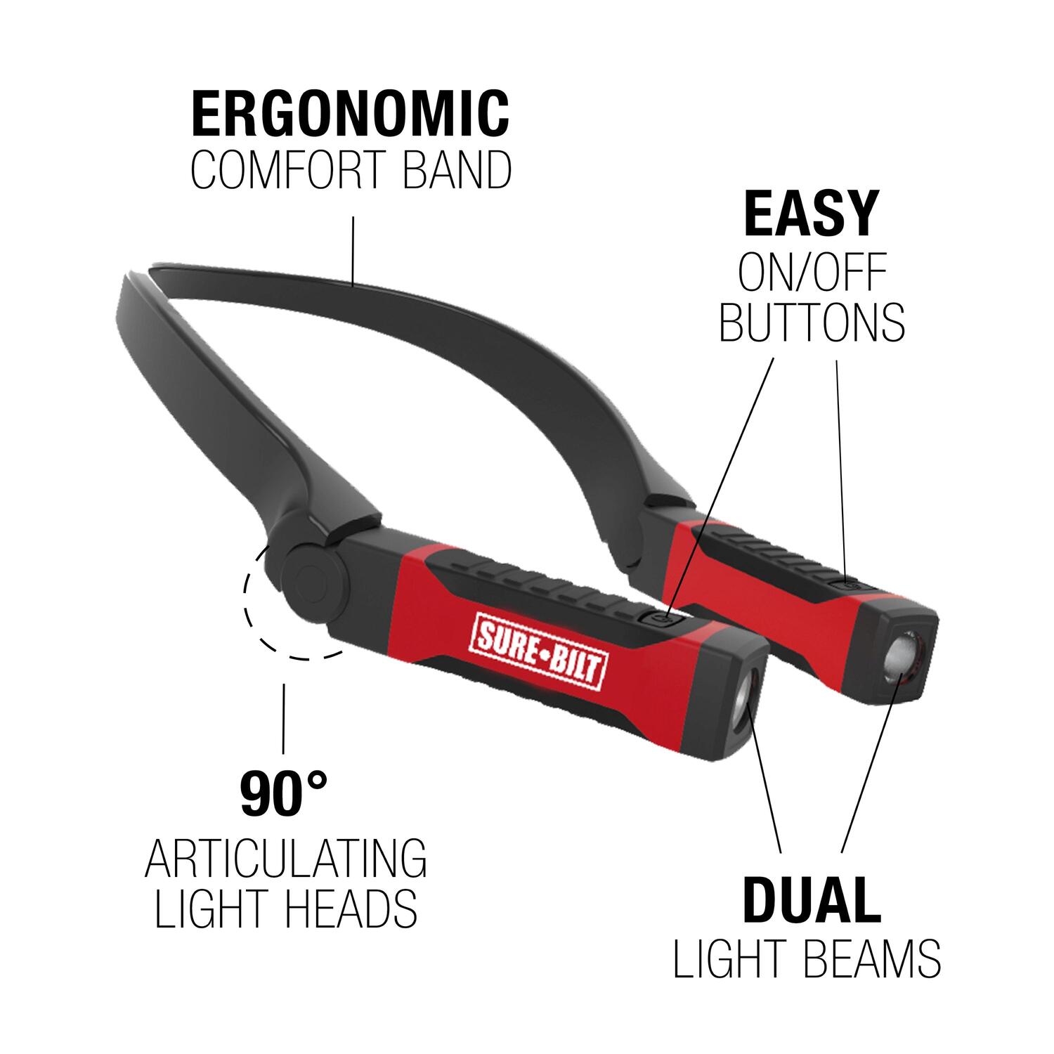 SureBilt 200 Lumens LED Neck Light with 2 x AA Batteries