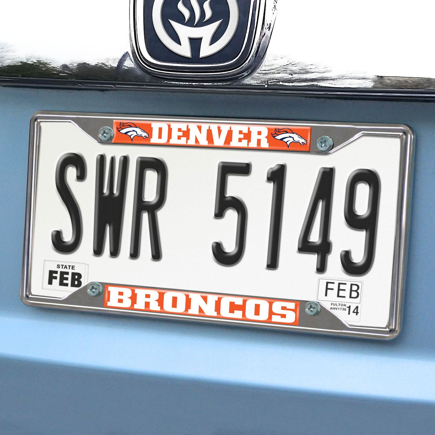 FANMATS Denver Broncos License Plate Frame