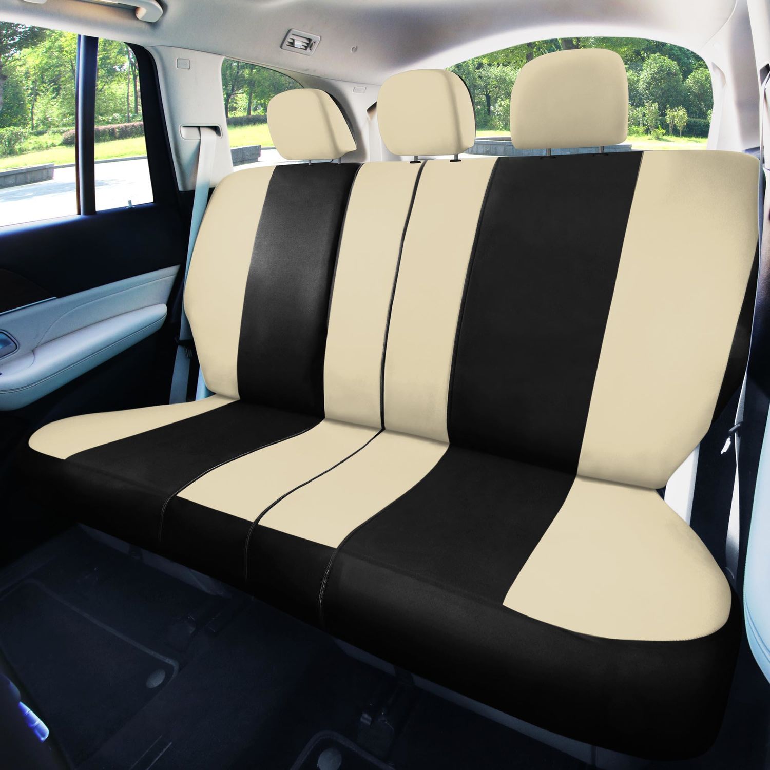 FH Group Light and Breezy Flat Cloth Seat Cover Combo Set