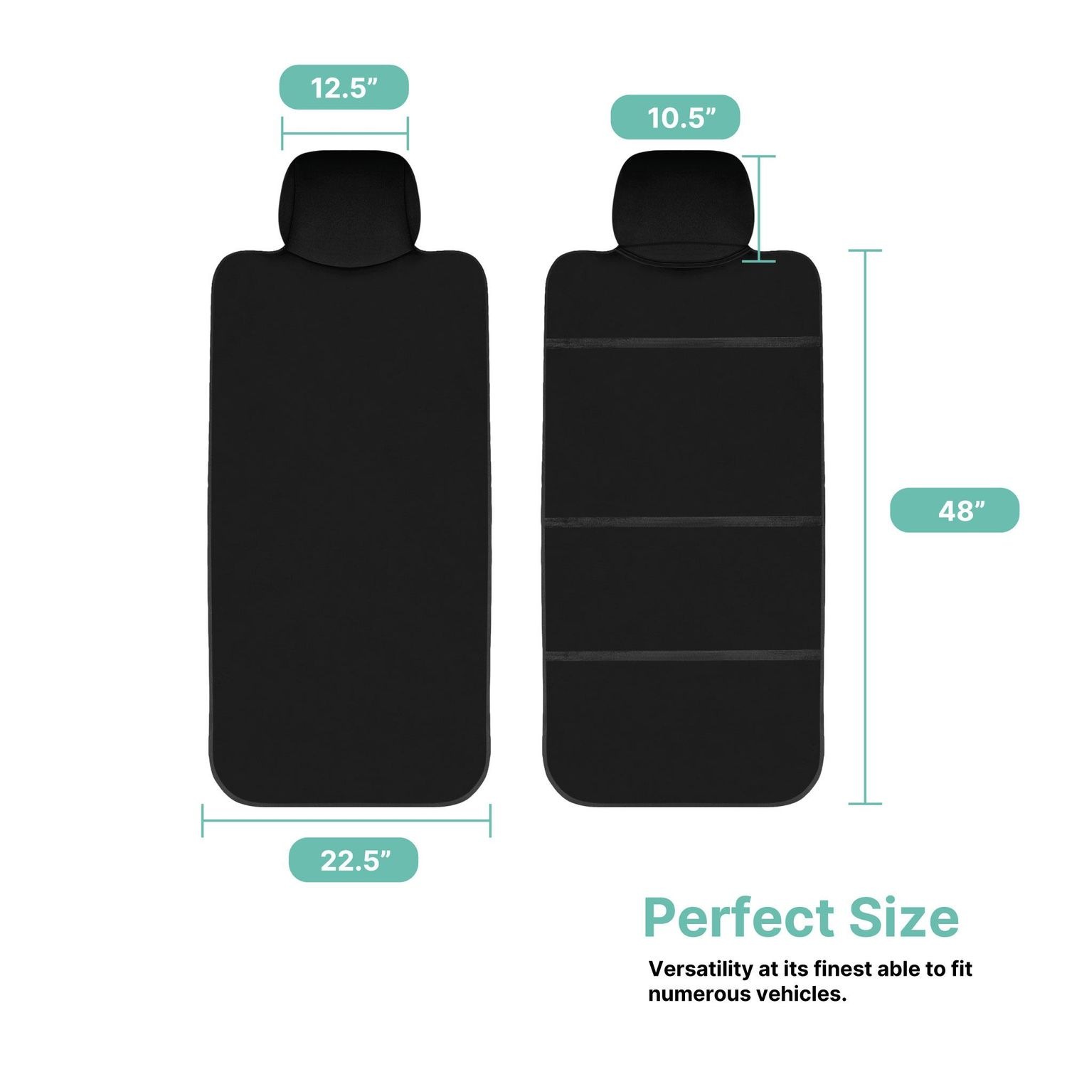 FH Group Black Neoprene Car Seat Protector