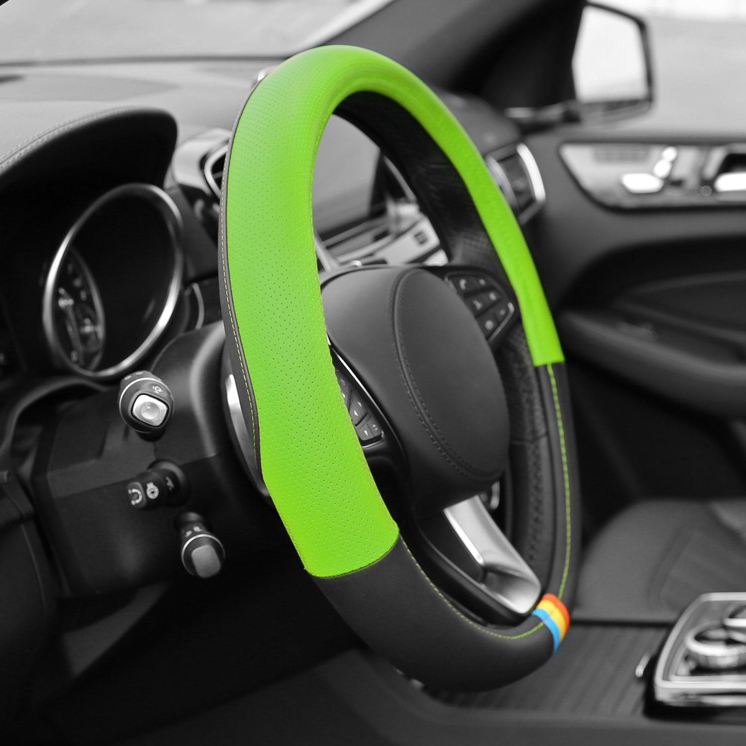 Neon green steering wheel cover store