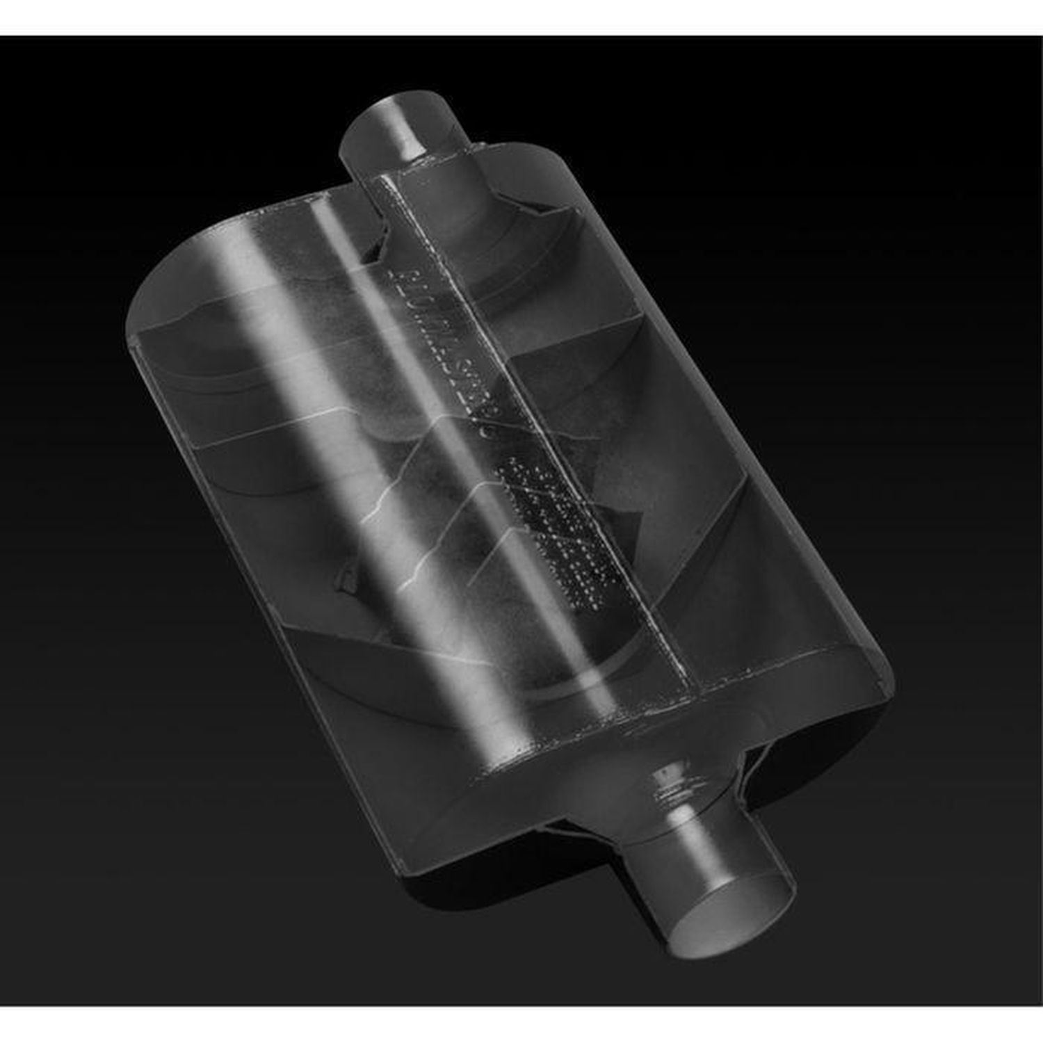 Flowmaster Super 40 Series Oval Clamp-On Offset 3.13in Exhaust Muffler ...
