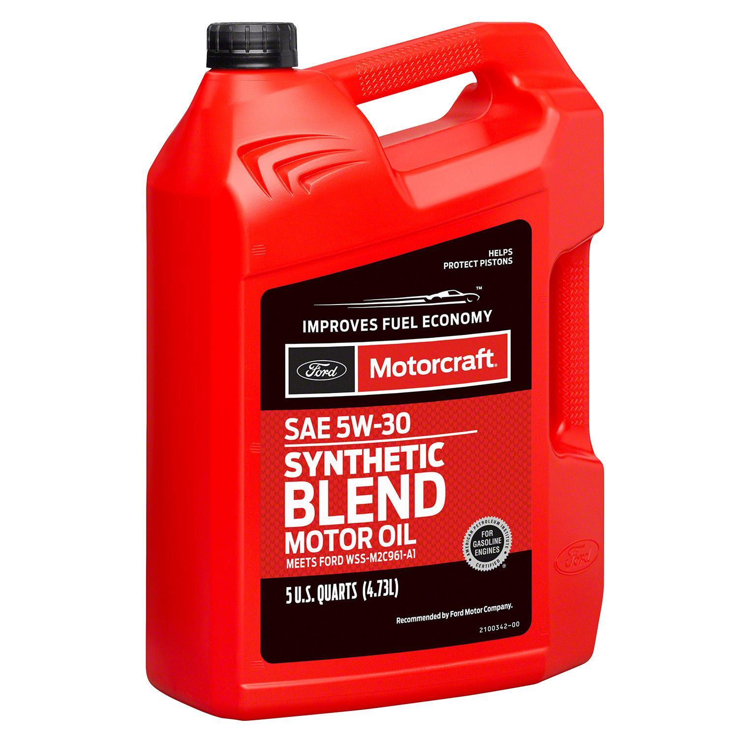 Motorcraft Synthetic Blend Engine Oil 5W-30 5 Quart