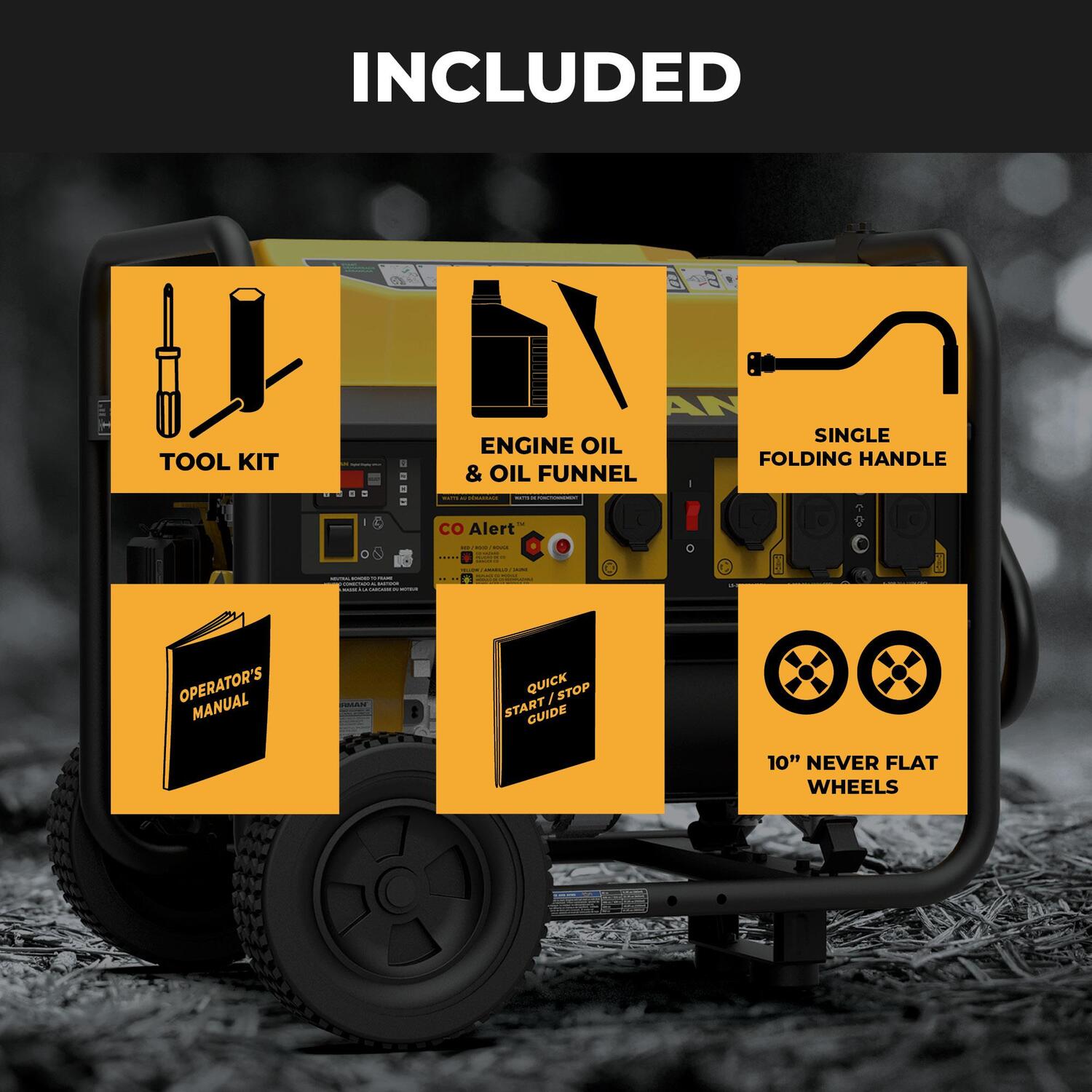 Firman Power Equipment 8,350/6,700 Watts Recoil Start 120/240 Volt ...
