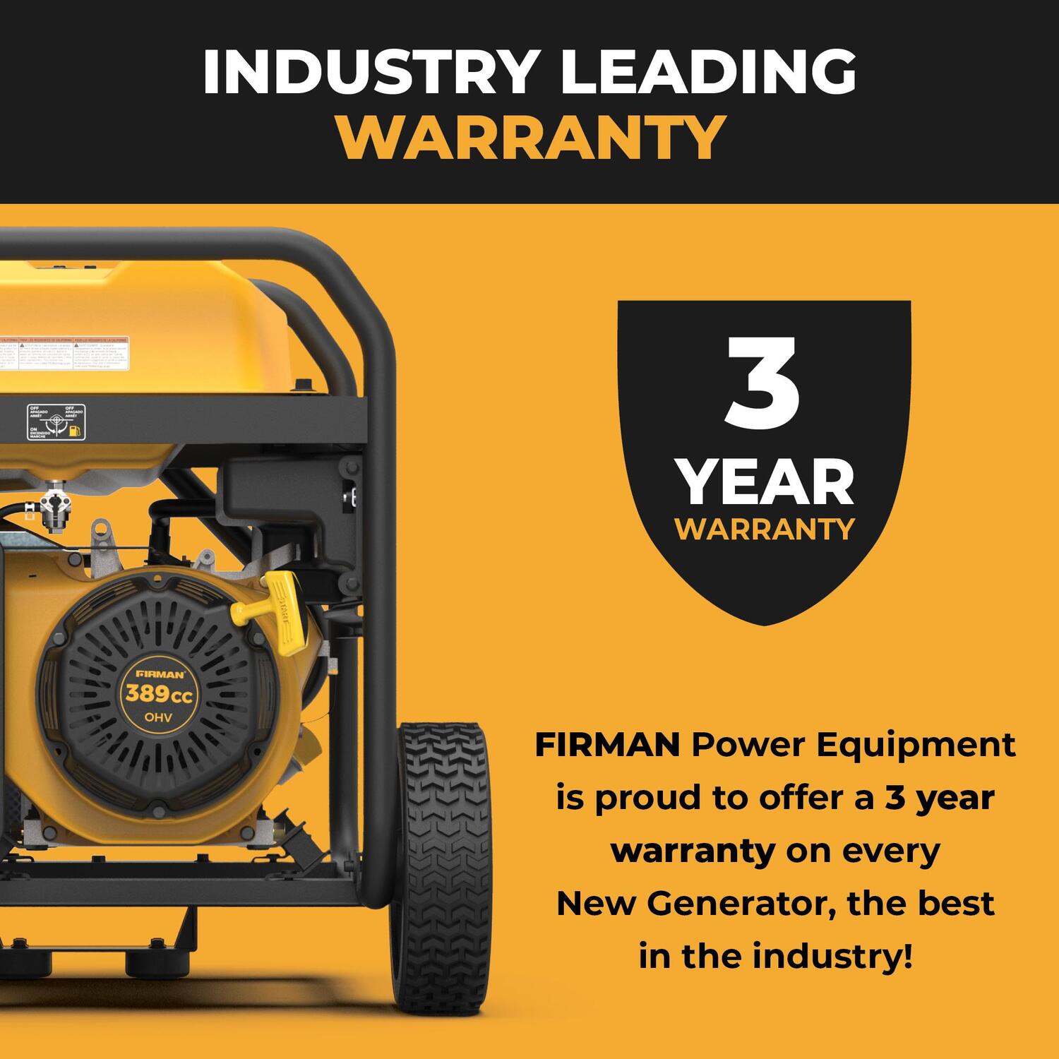 Firman Power Equipment 8,350/6,700 Watts Recoil Start 120/240 Volt ...