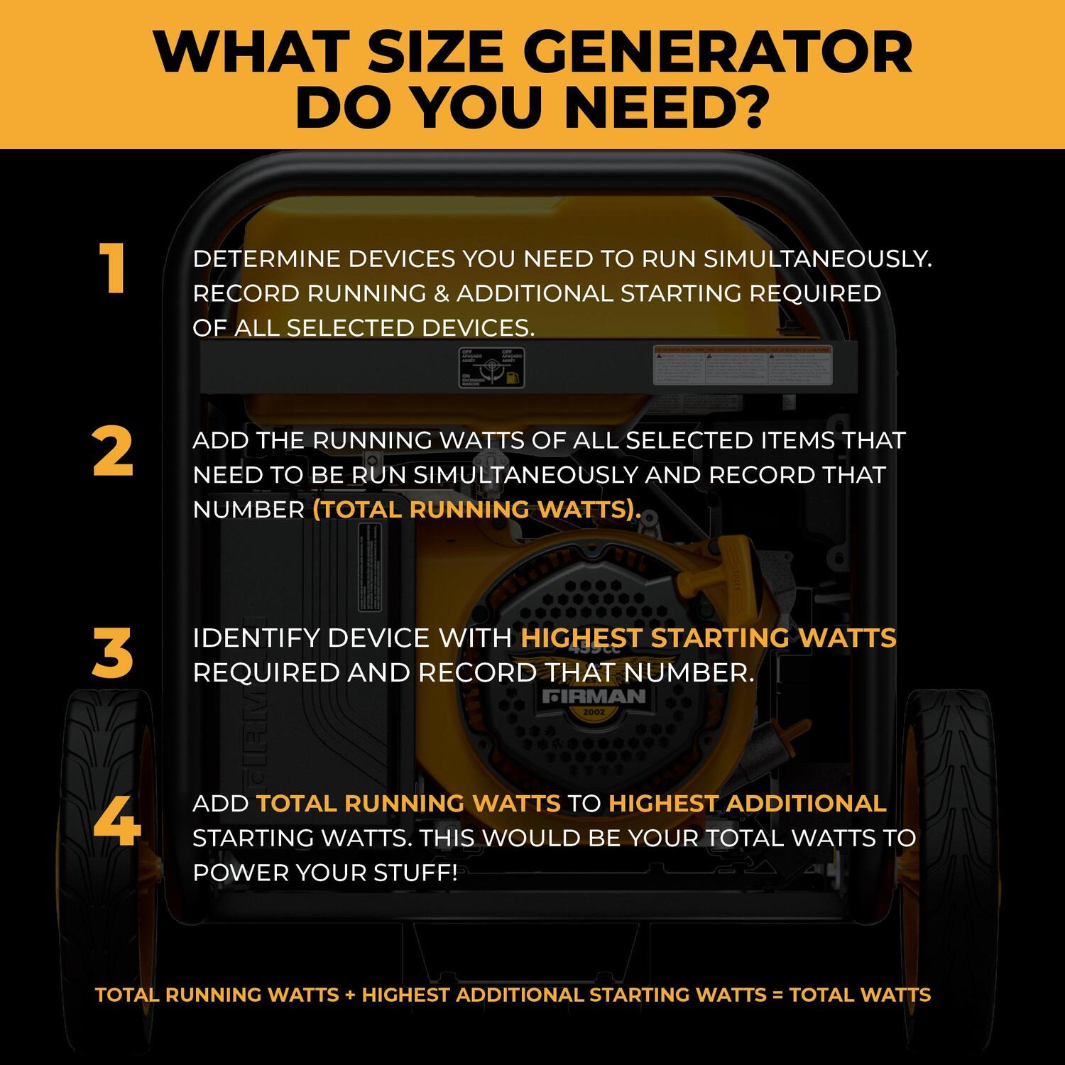 Firman Power Equipment 11,600/9,300 Watts Remote Start Adapter CO Alert ...