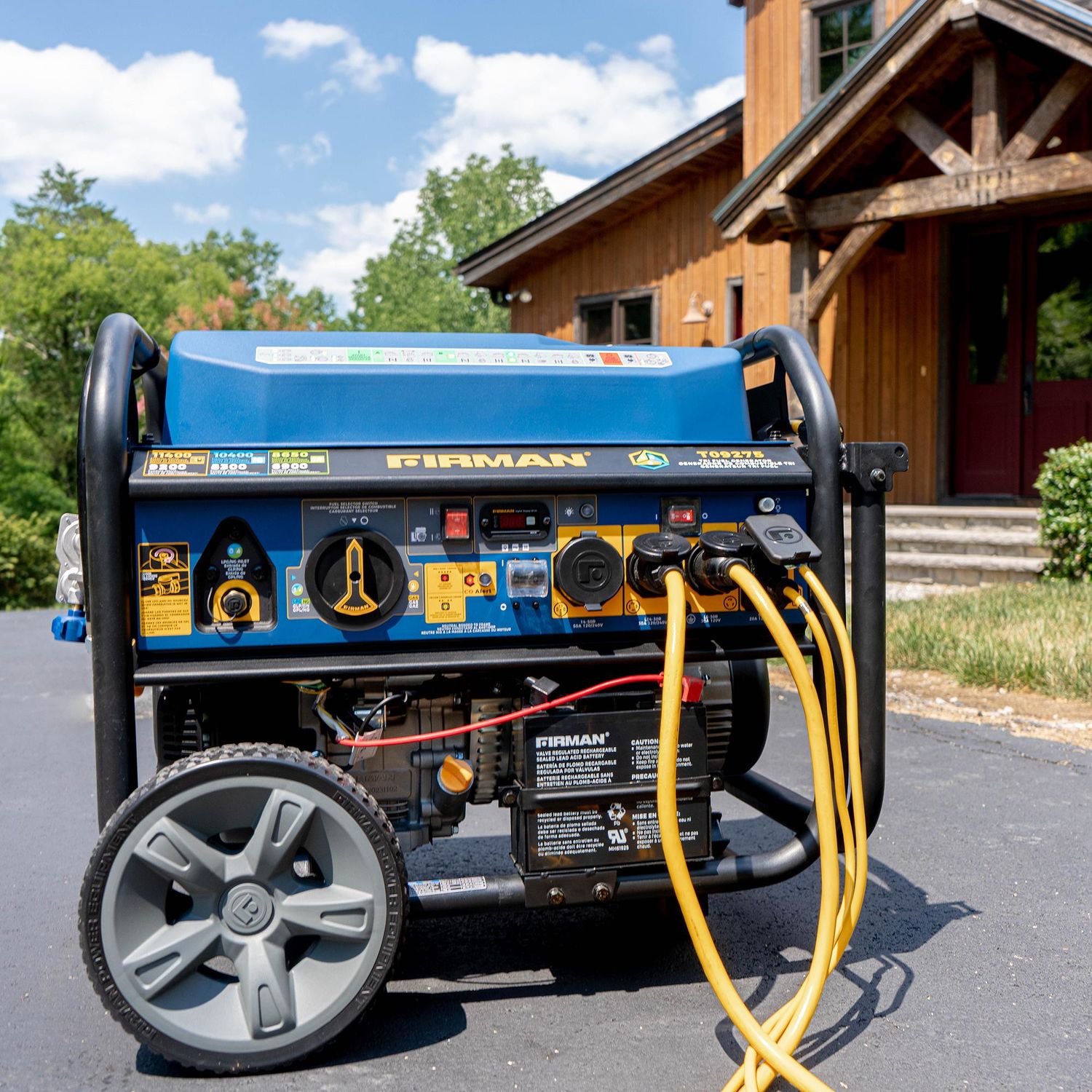 Firman Power Equipment Tri Fuel Portable Generator 11400/9200W Electric ...