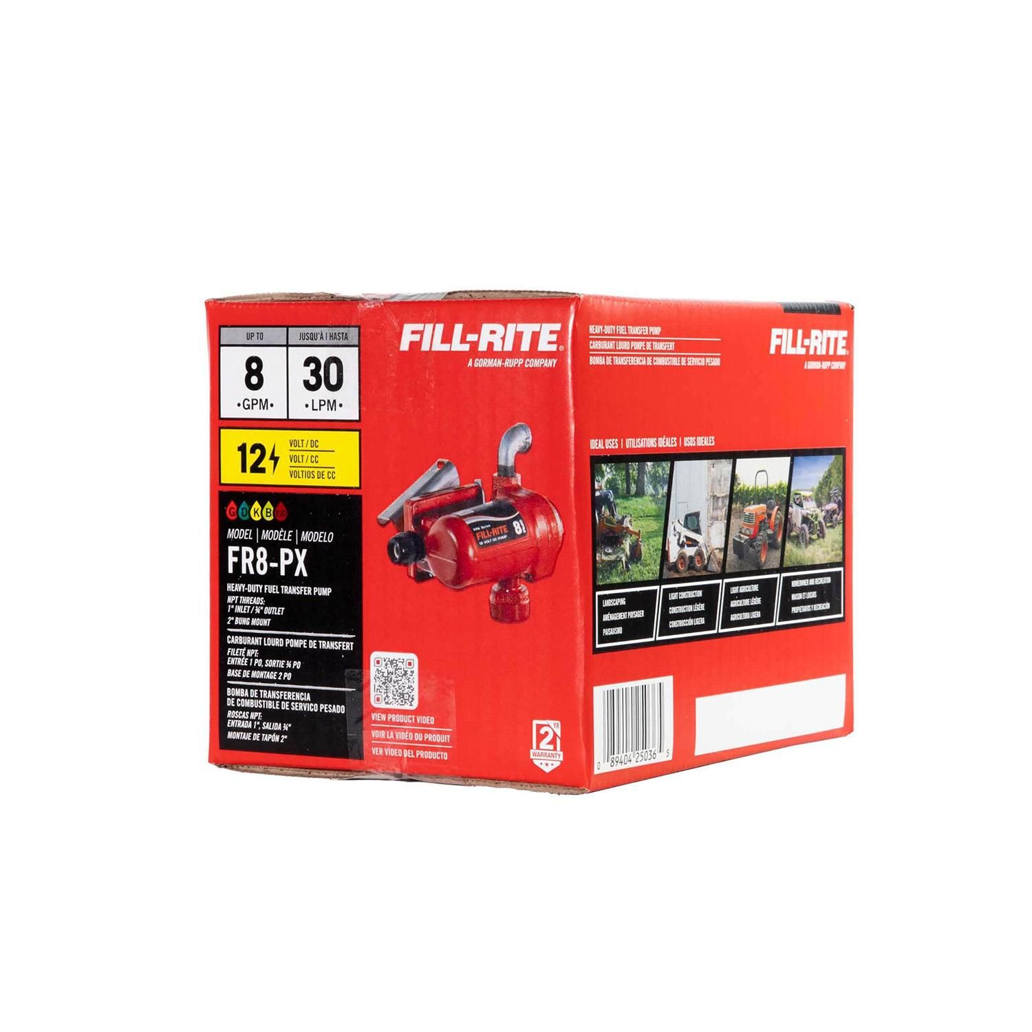 Fill-Rite 12 Volt DC Electric 8 Gallon per Minute 12 PSI Maximum ...