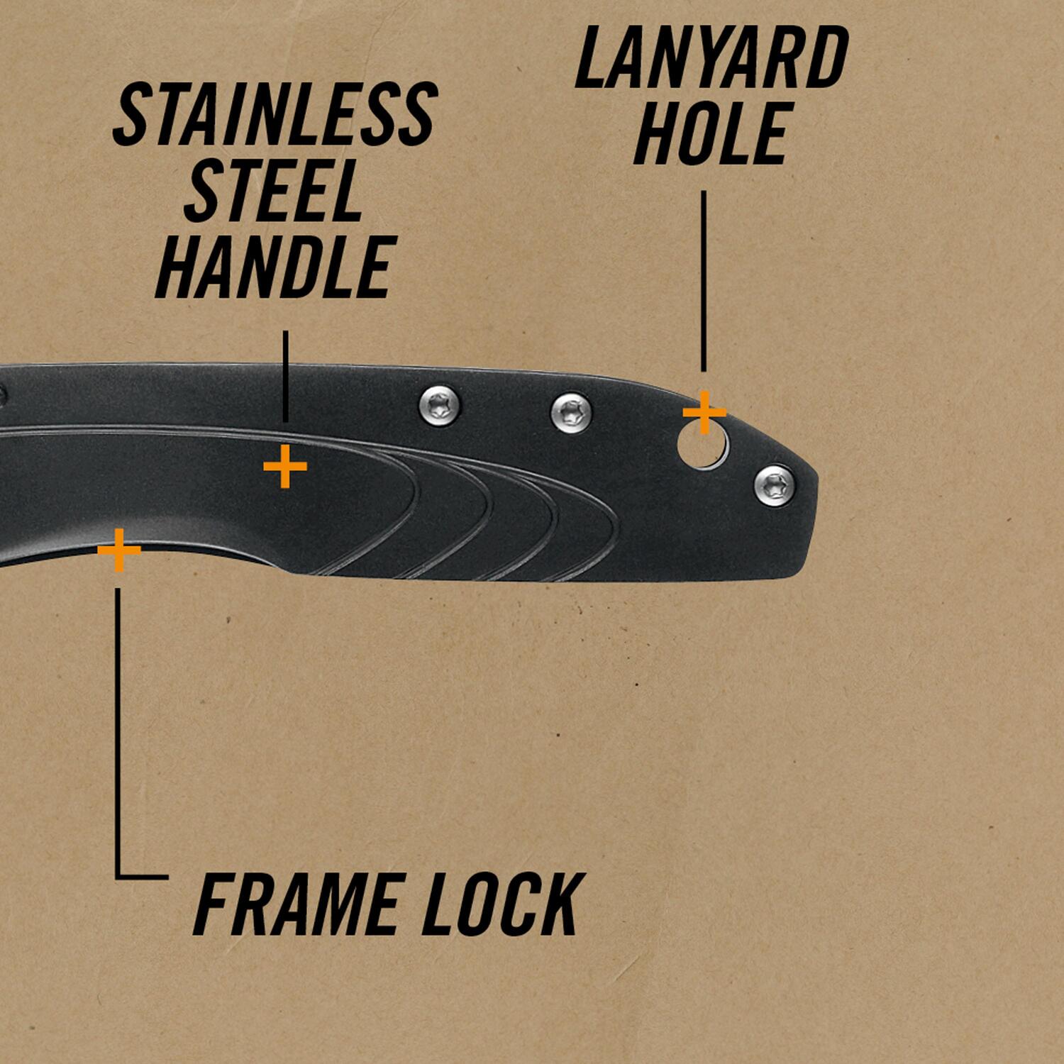 Gerber Knives STL 2.0 Black Fine Edge Drop Point Folding Knife