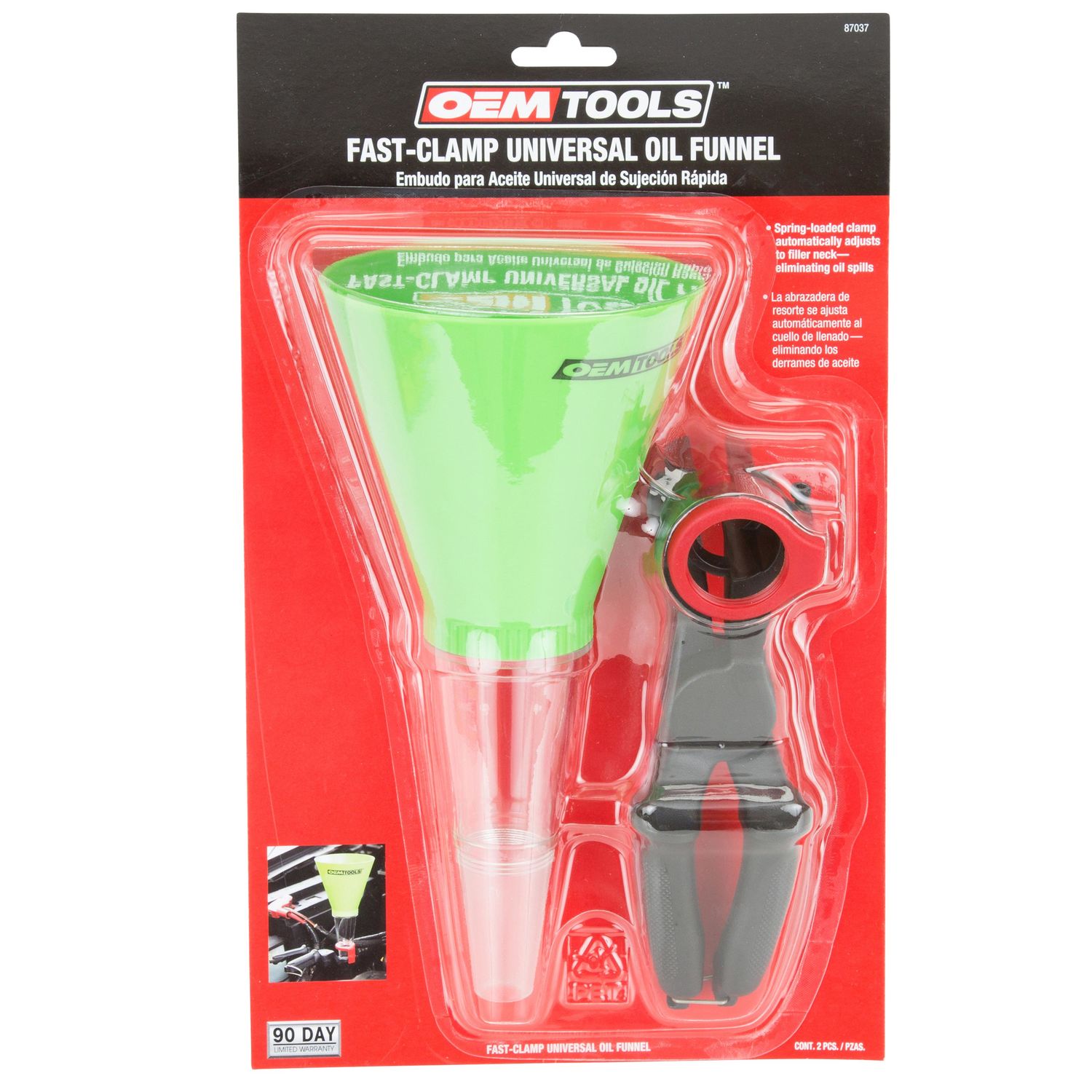 OEMTOOLS Fast-Clamp Universal Oil Funnel