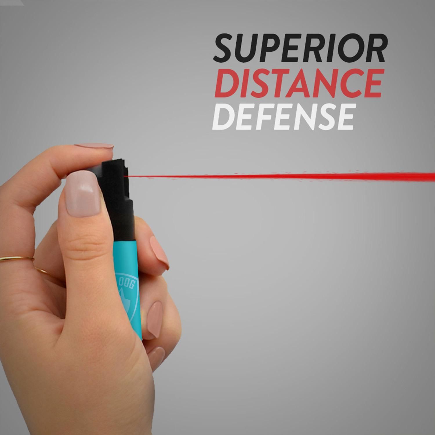 Guard Dog Security Pepper Spray Keychain Teal 16ft Distance Max Strength