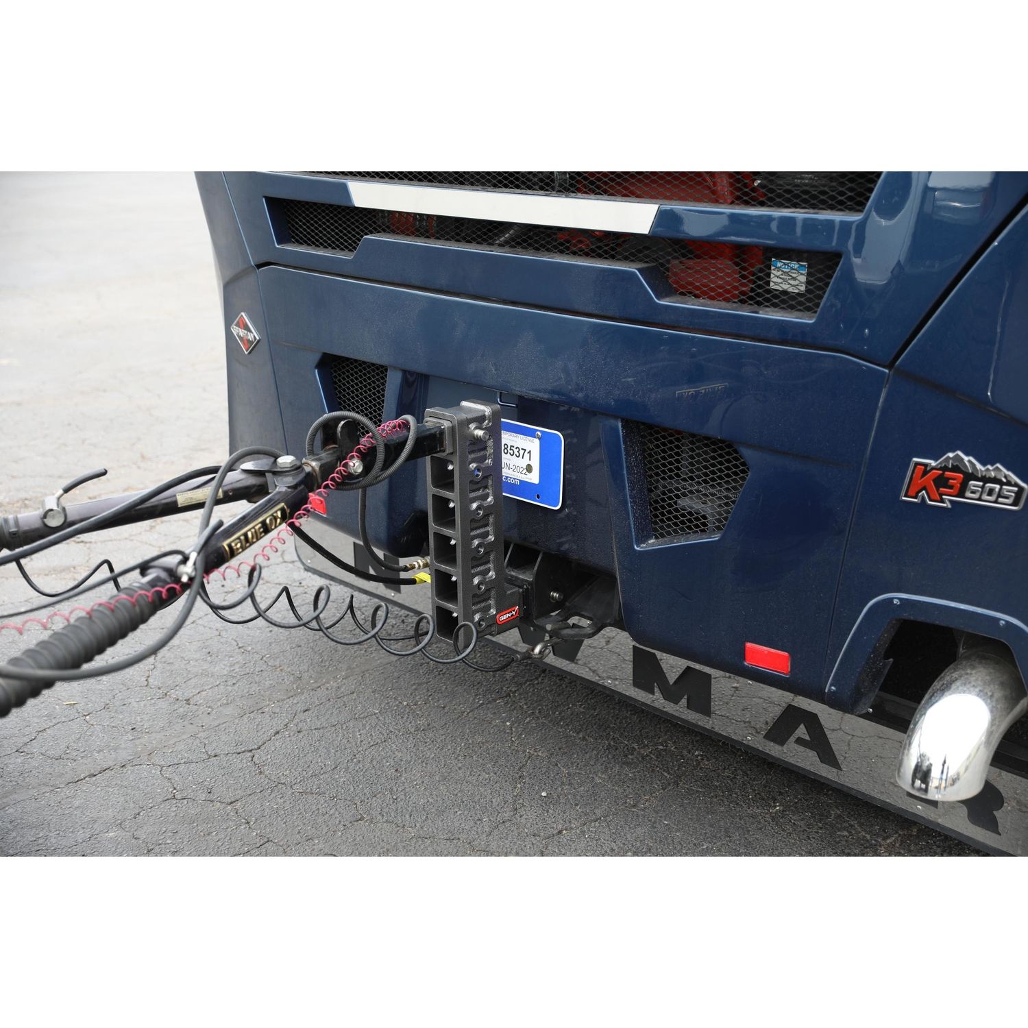 Gen-Y MEGA-DUTY 2in Shank 17 1/2in Drop Hitch Dual-Ball Pintle Lock and ...