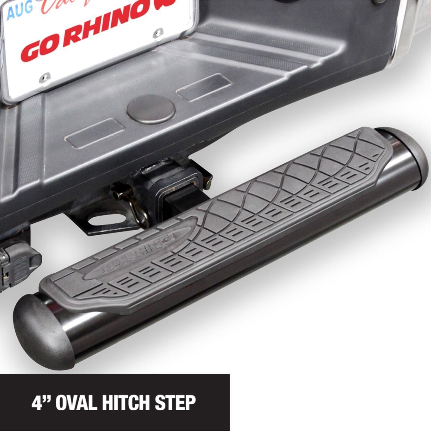 GO Rhino 4 in. Polished Stainless Oval Hitch Step