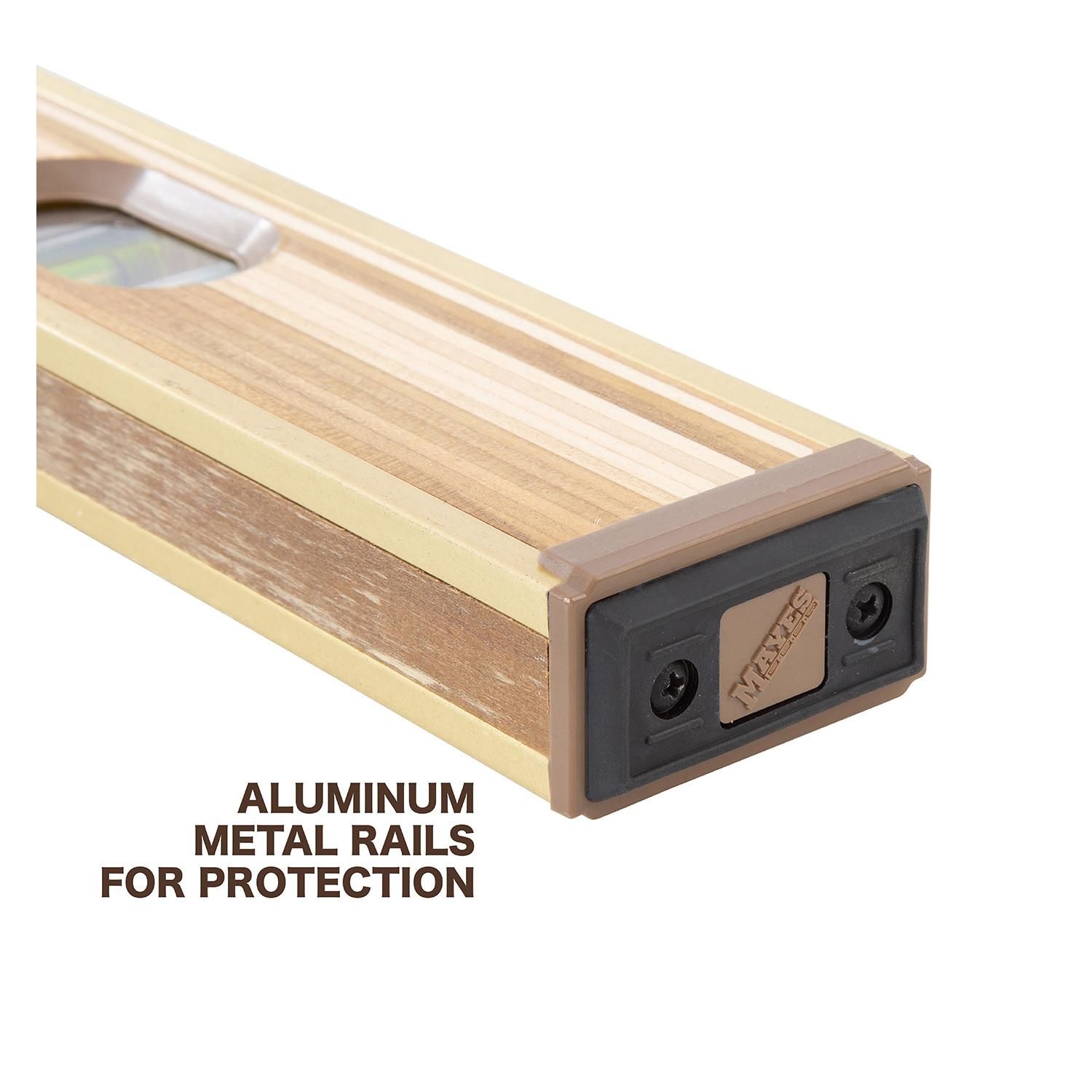 Mayes 24in Brass Bound Wood Laminated Level