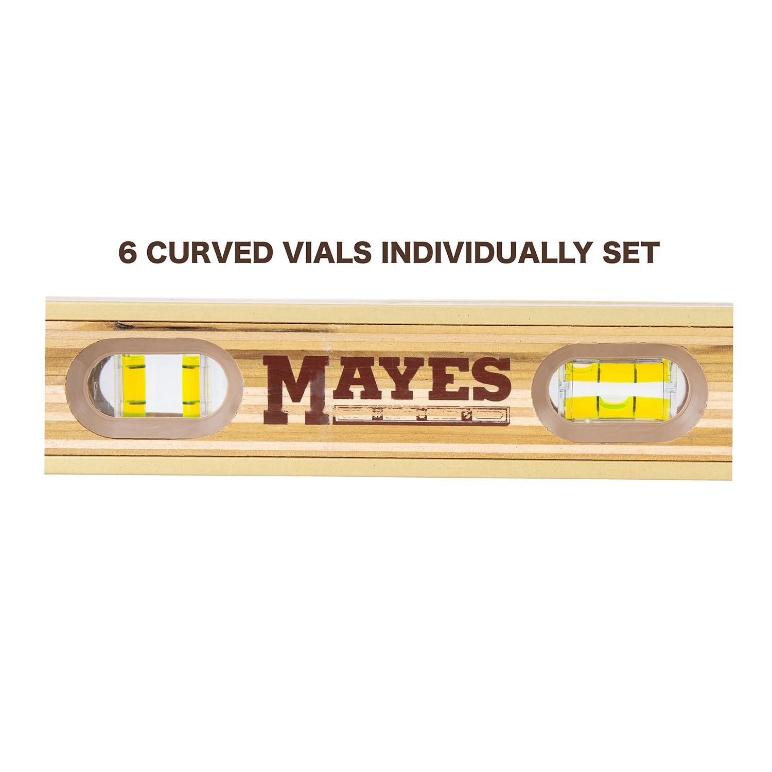 Mayes 24in Brass Bound Wood Laminated Level